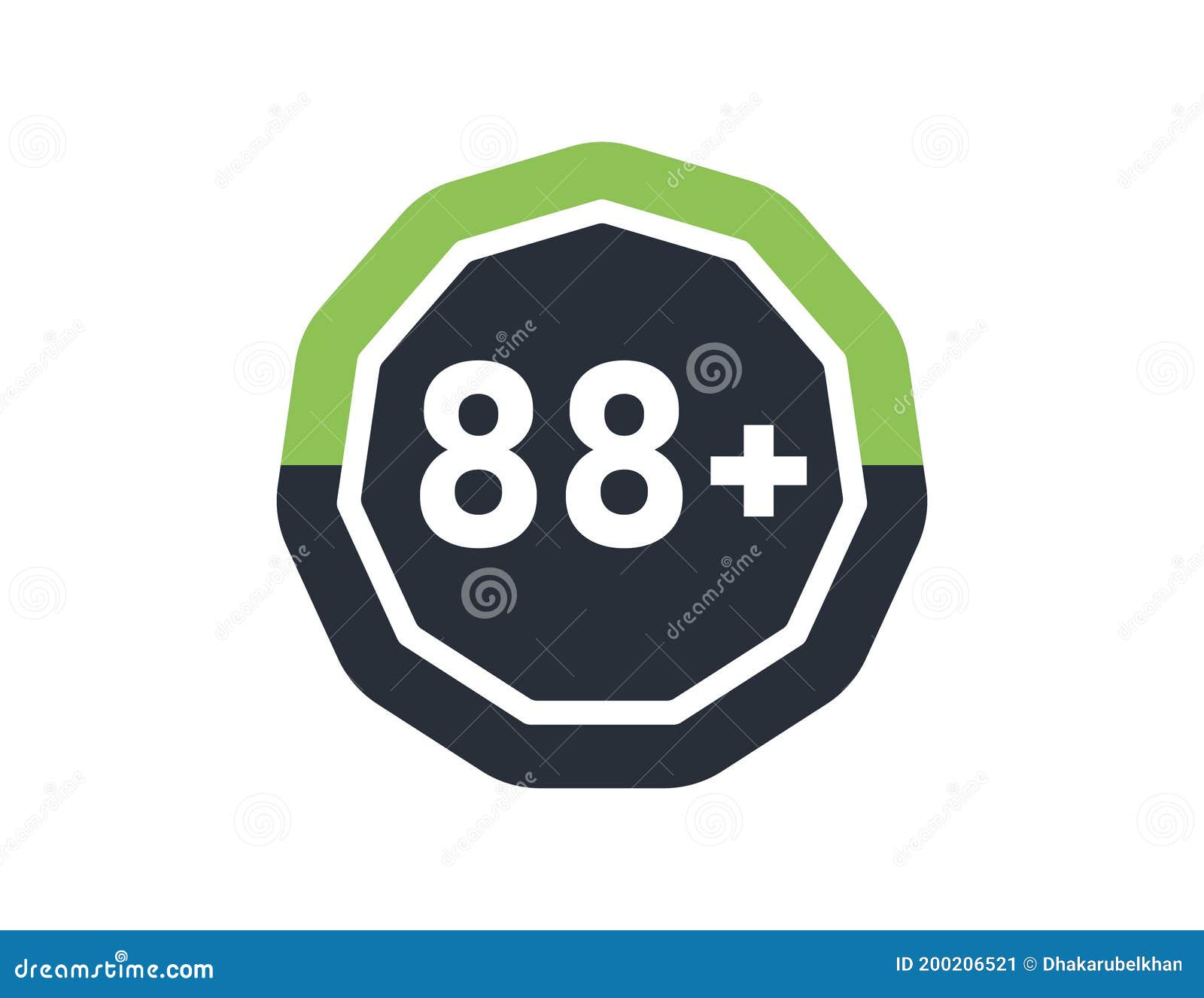 88 Plus Isolated on White Background. Number of 88 Plus Stock Vector ...