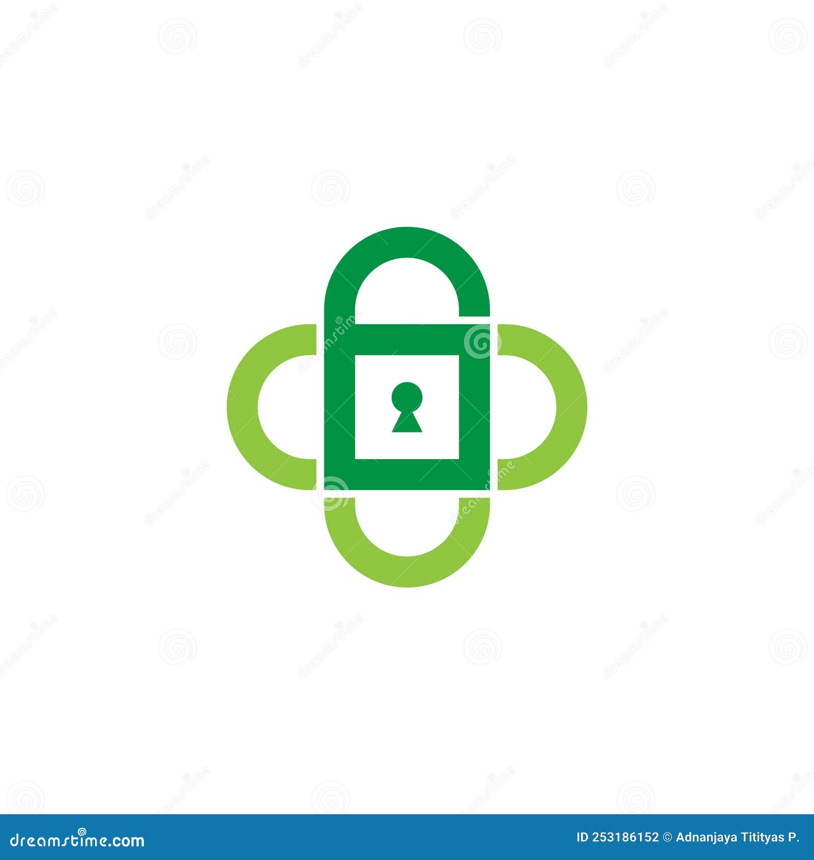Plus Medical Healthy Lock Symbol Icon Vector Stock Vector ...