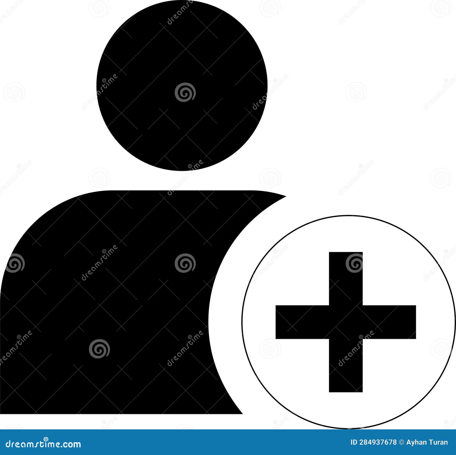 Plus and Men Vector , Eps Icon Stock Illustration - Illustration of ...