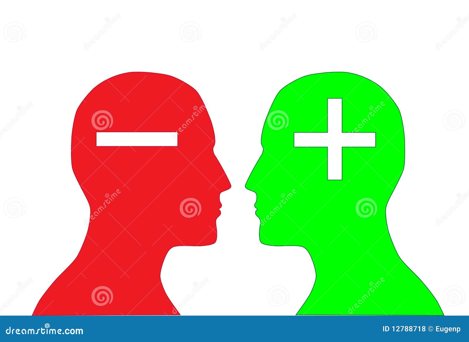 Plus and minus stock vector. Illustration of plus, head - 12788718