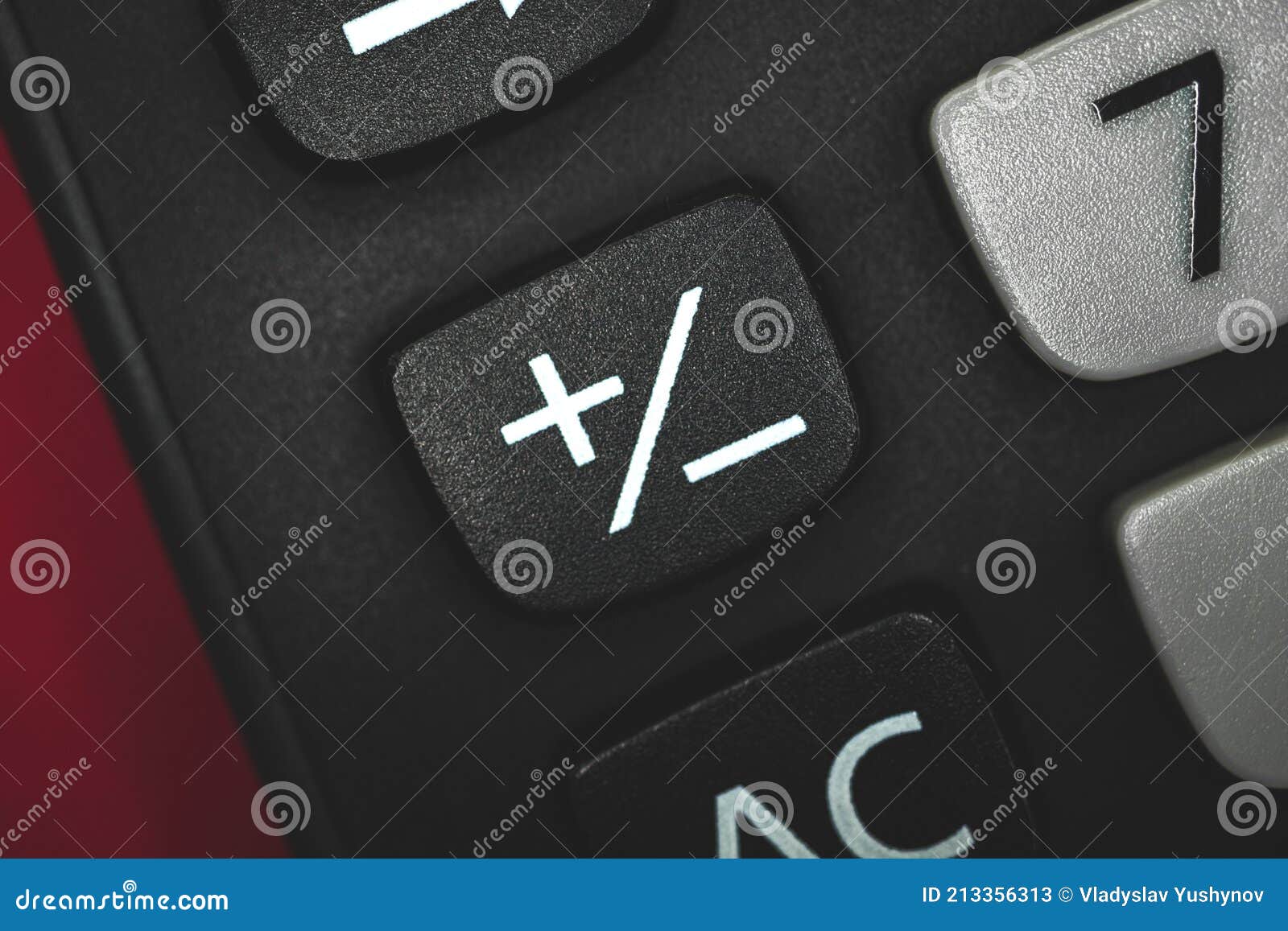 Plus and Minus Button on Calculator Close Up Stock Image - Image of ...