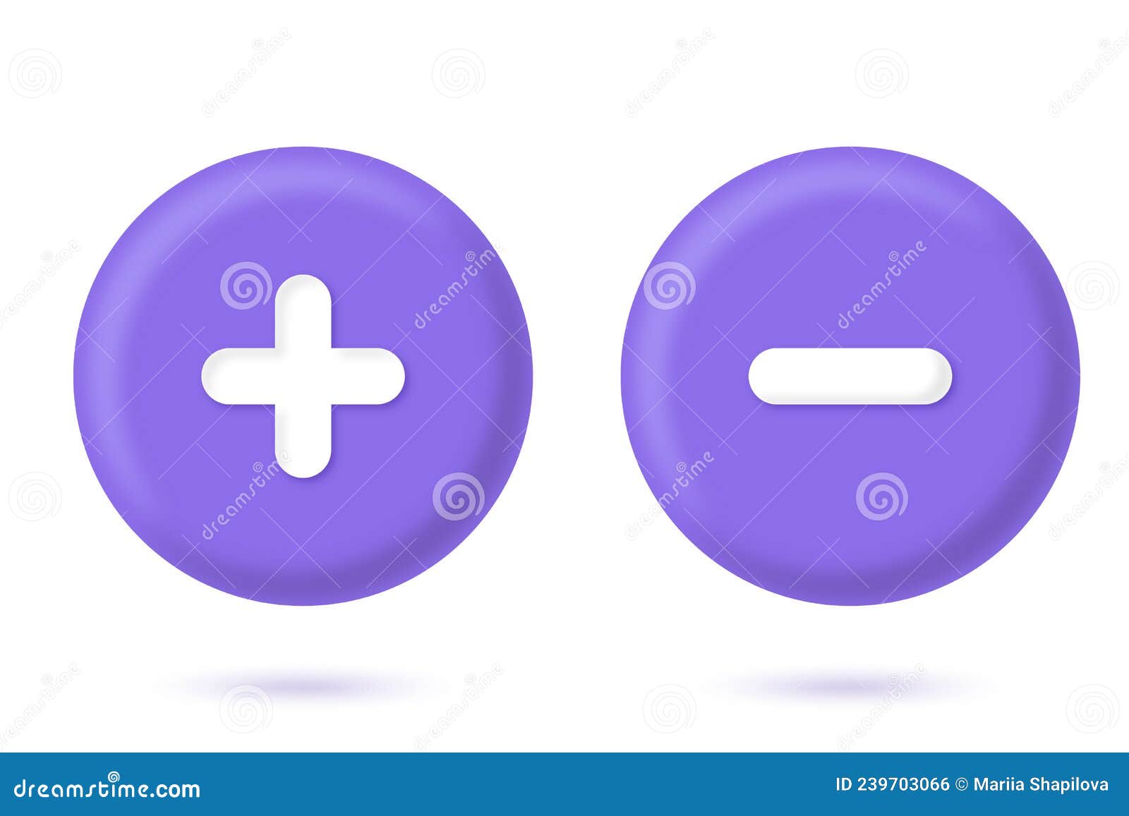 Plus and minus button stock vector. Illustration of calculate - 239703066