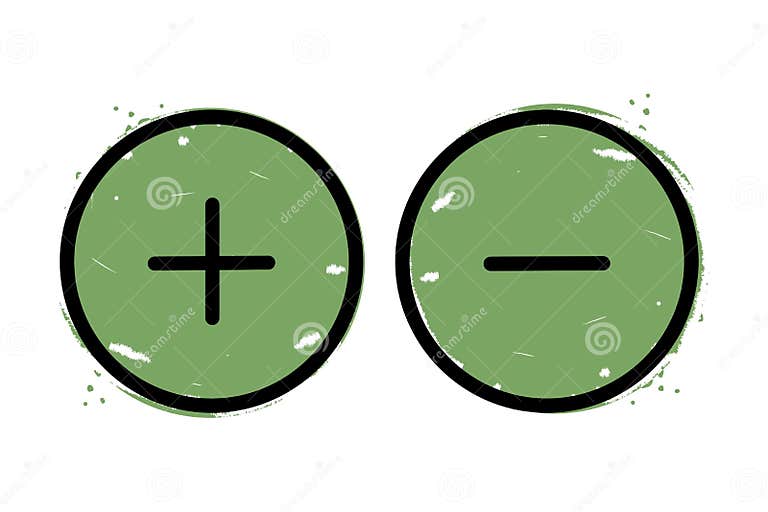 Plus and minus button icon stock vector. Illustration of button - 119507855