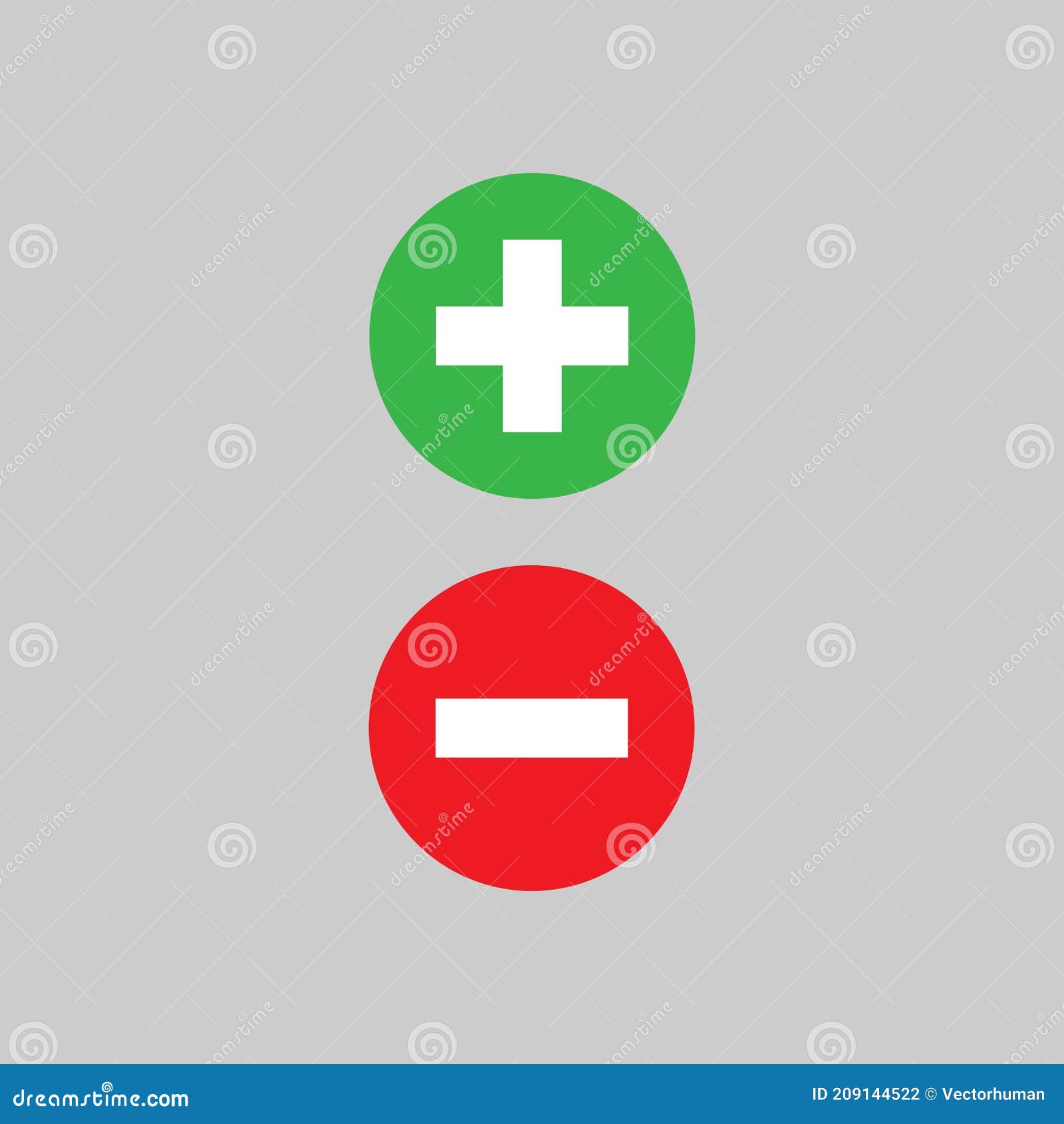 Plus and Minus Icon Vector Art Stock Vector - Illustration of delete ...