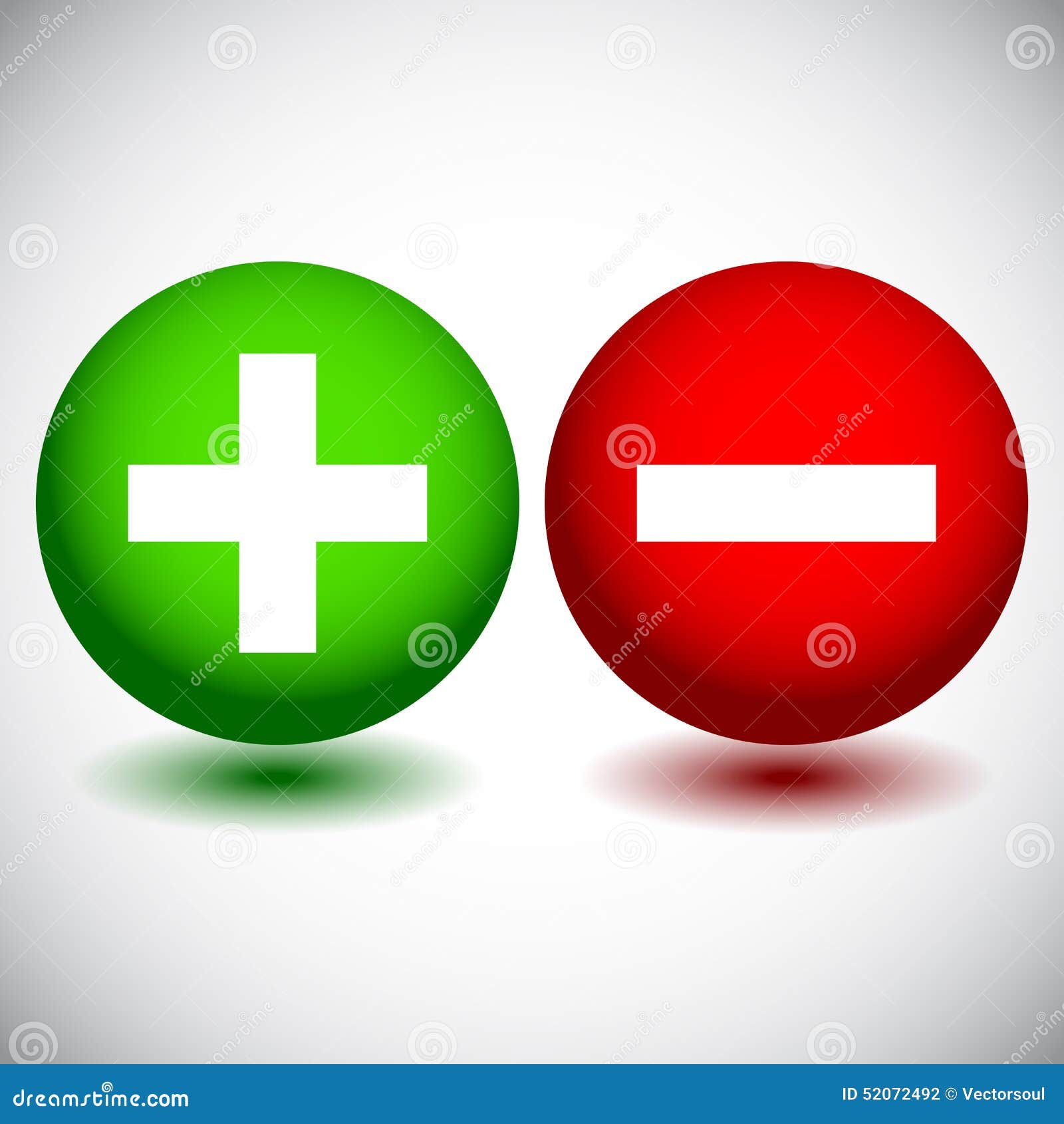 Plus and Minus Icons stock vector. Illustration of smaller - 52072492