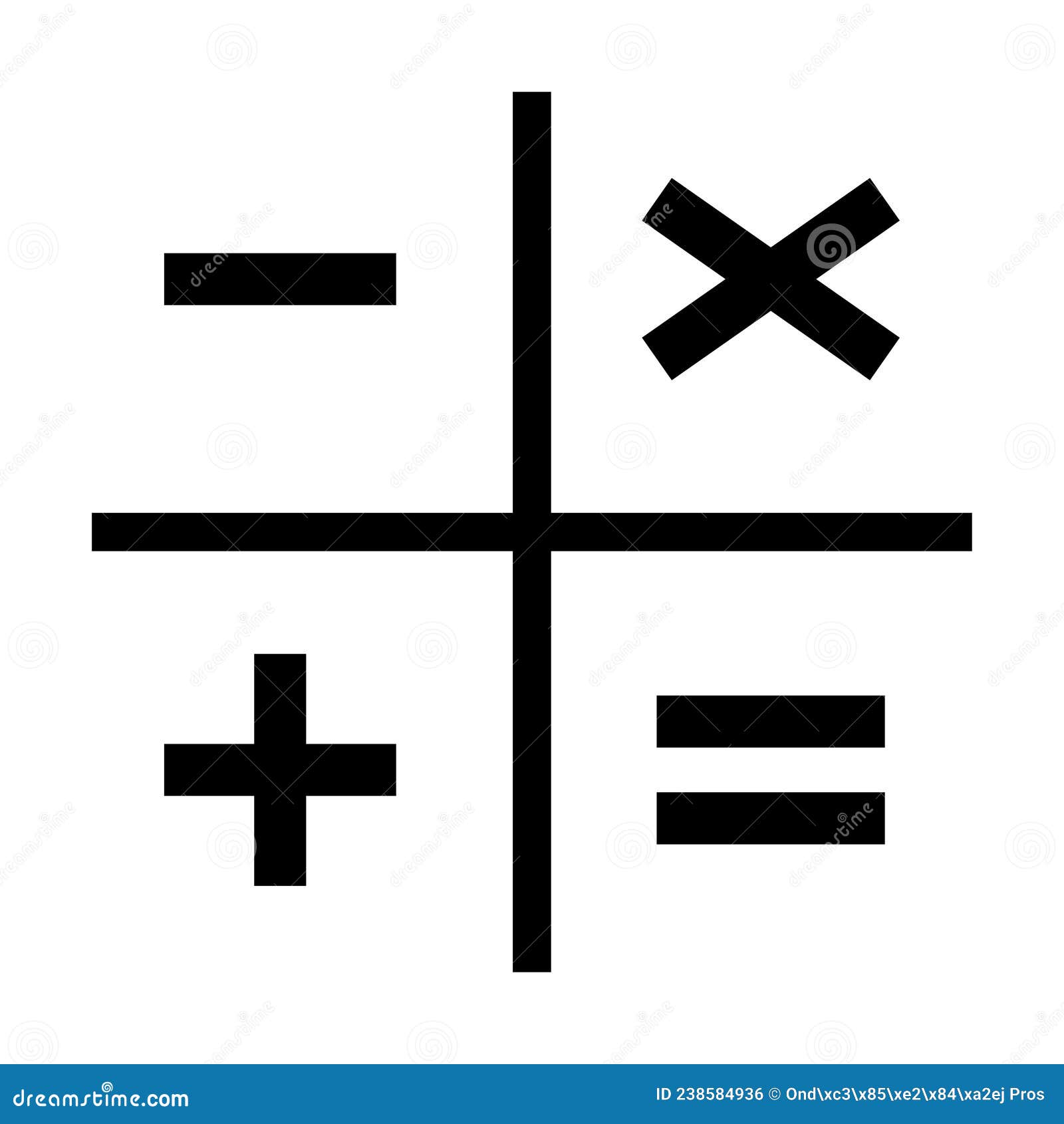 Plus, Minus, Multiply and Equal To Mathematics Symbol, Education Maths ...