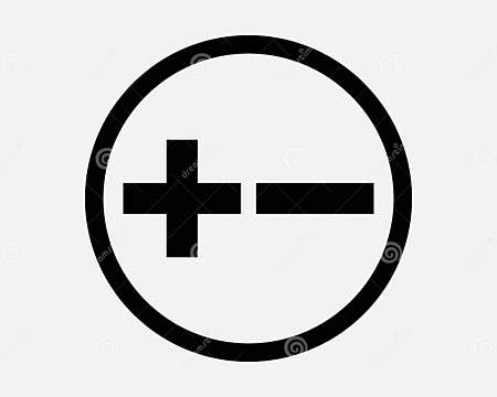 Plus Minus Circle Positive Negative Round Addition Subtraction Button Add Subtract Increase ...
