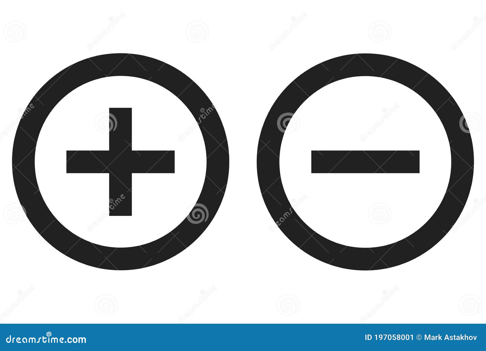 Plus Minus Round Icon. Vector Isolated Symbol Stock Vector ...