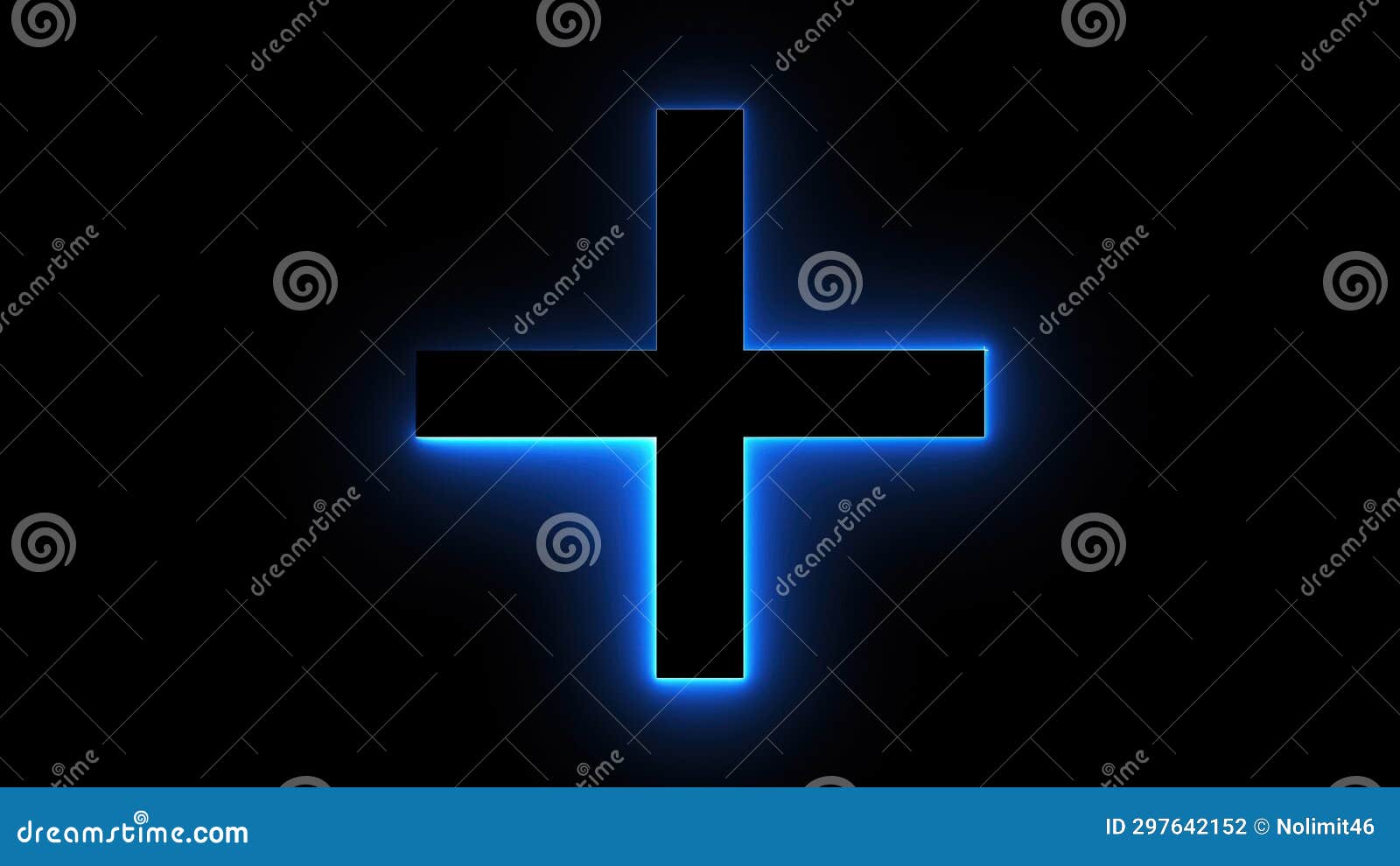 Plus neon sign stock illustration. Illustration of emergency - 297642152