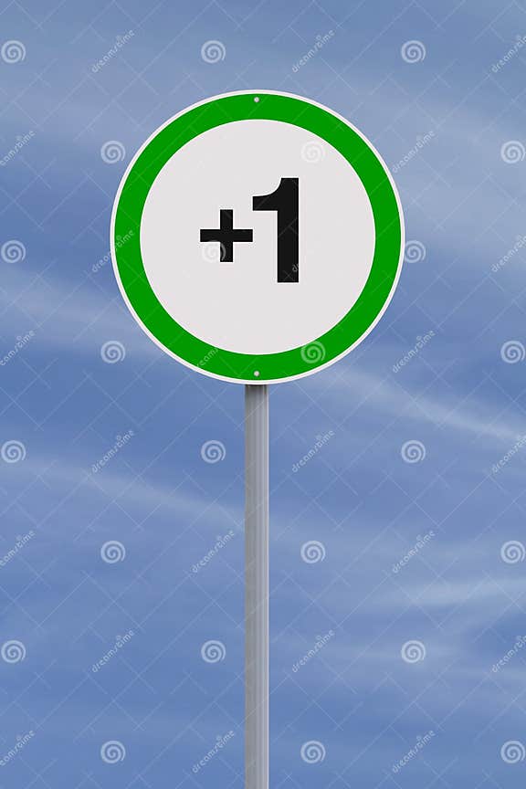 Plus One stock illustration. Illustration of agree, circular - 33554634