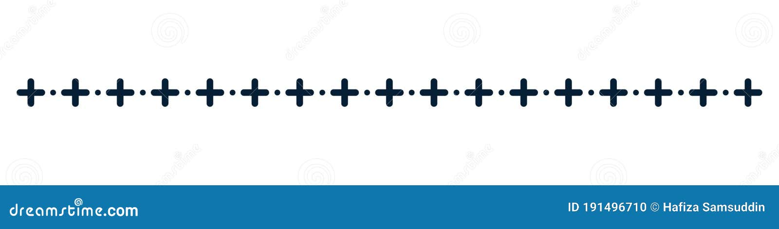 Plus Pattern Border Design. Vector Illustration Decorative Design Stock ...