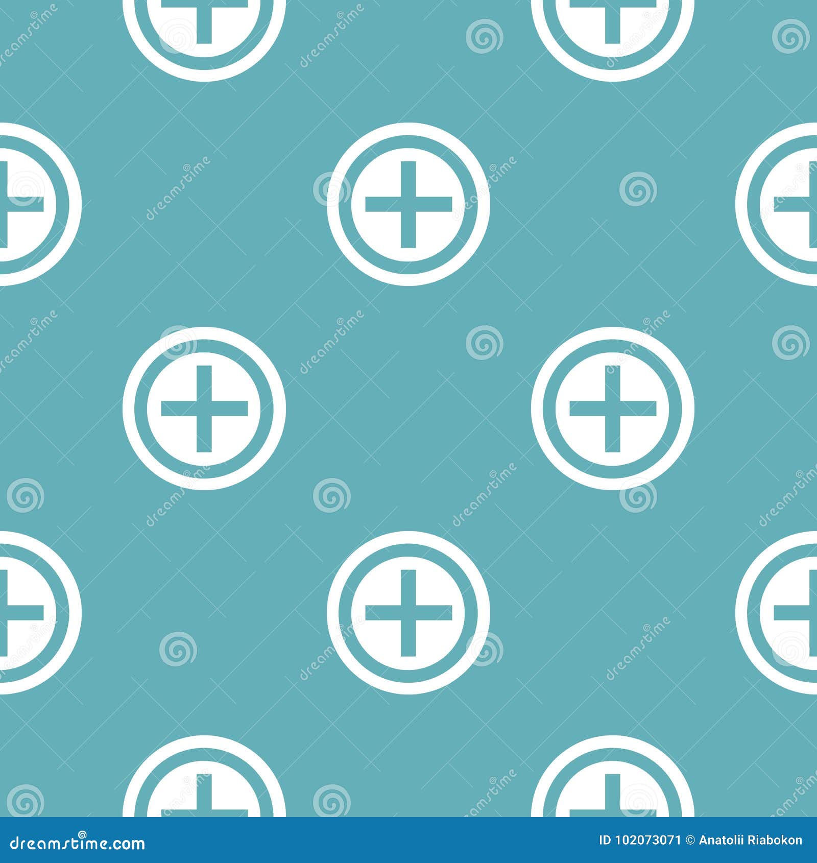 Plus pattern seamless blue stock vector. Illustration of chemist ...