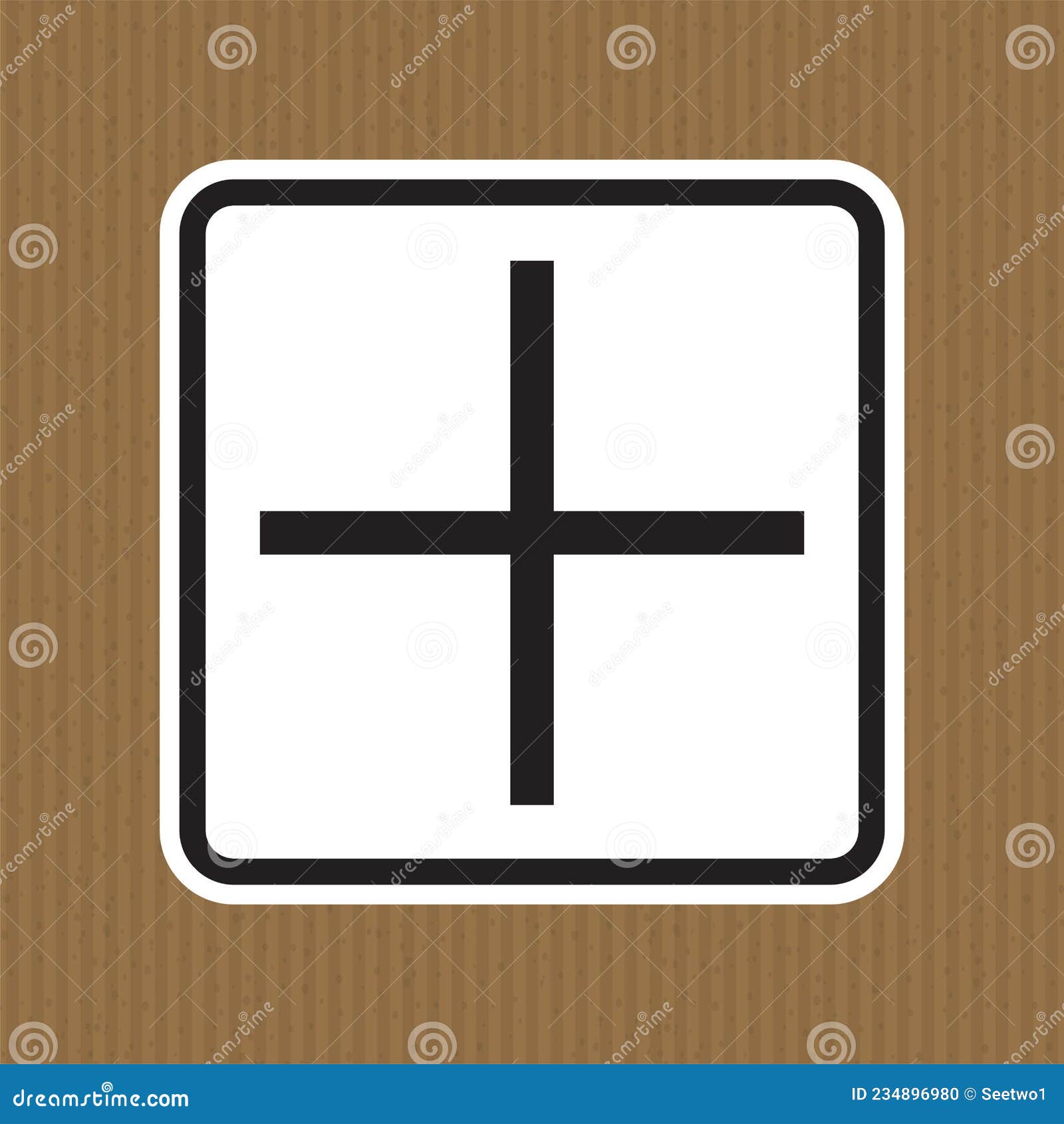 Plus Positive Polarity Symbol Sign, Vector Illustration, Isolate on ...