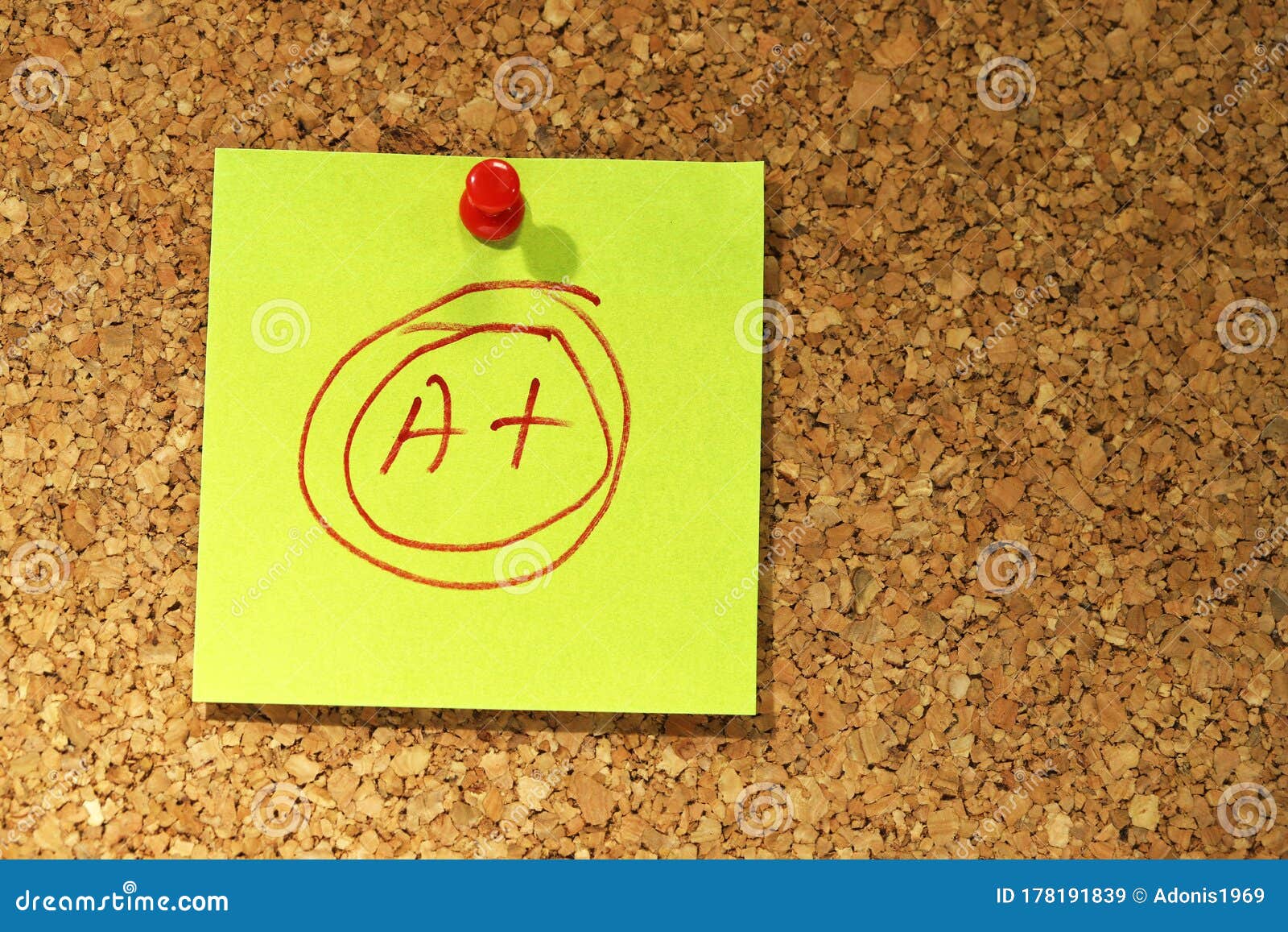 A plus post it stock image. Image of expert, advanced - 178191839