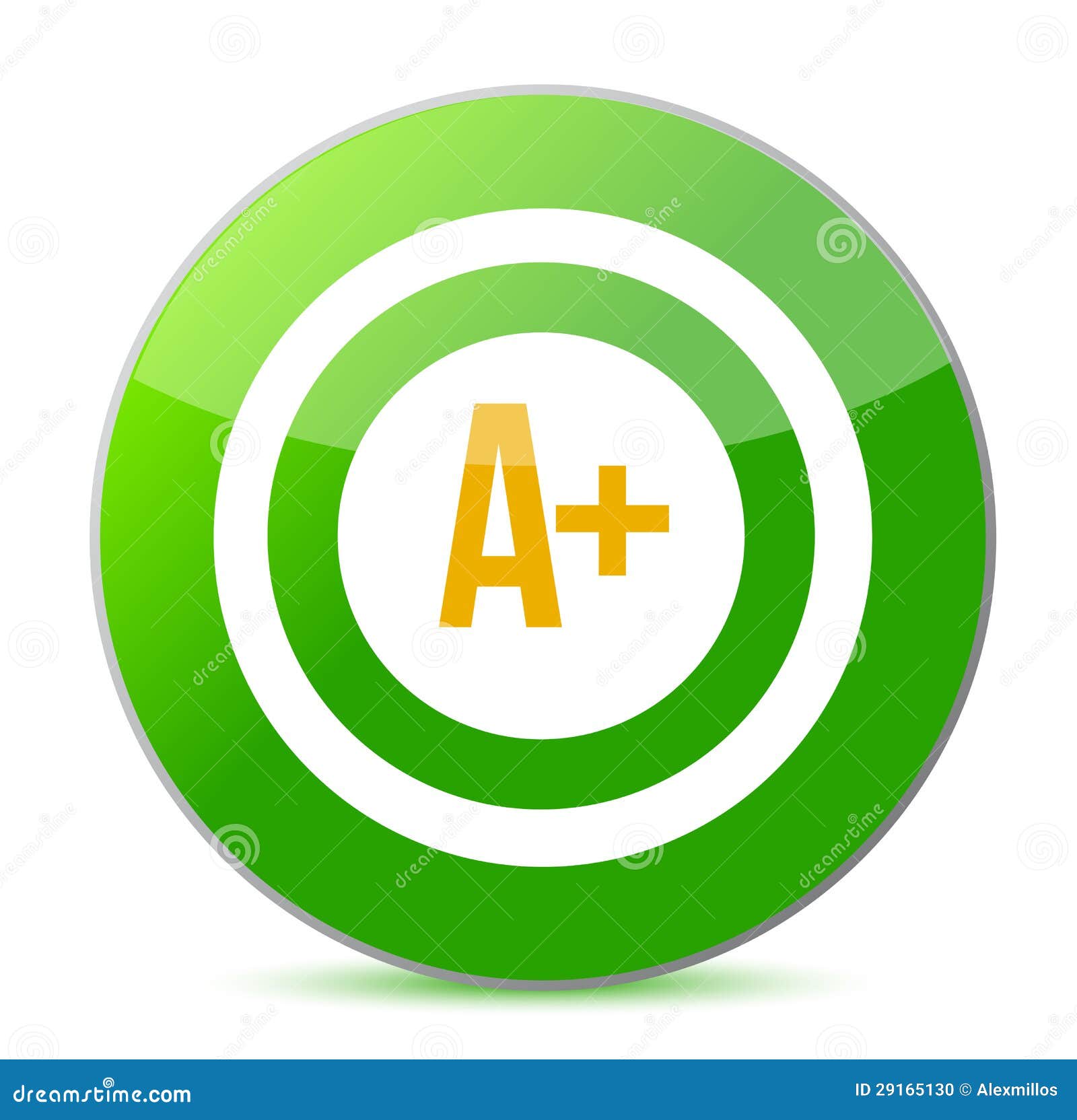 A plus rating target stock illustration. Illustration of colors - 29165130