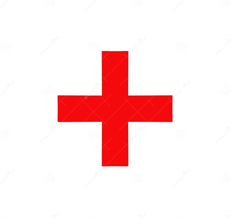 Plus Red Sign Additional Icon Button Stock Illustration - Illustration ...
