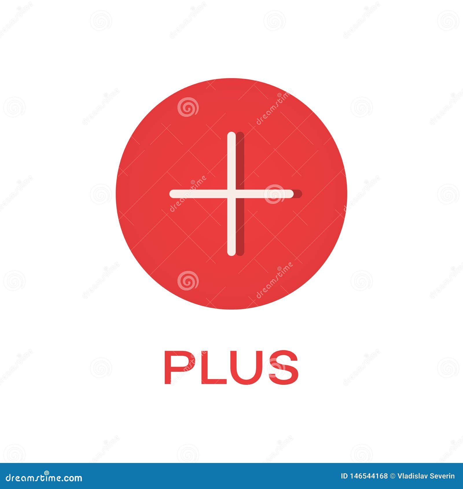 Plus round flat icon stock illustration. Illustration of icon - 146544168