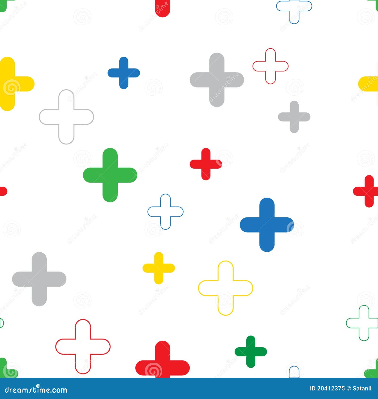 Plus seamless pattern stock vector. Illustration of abstract - 20412375