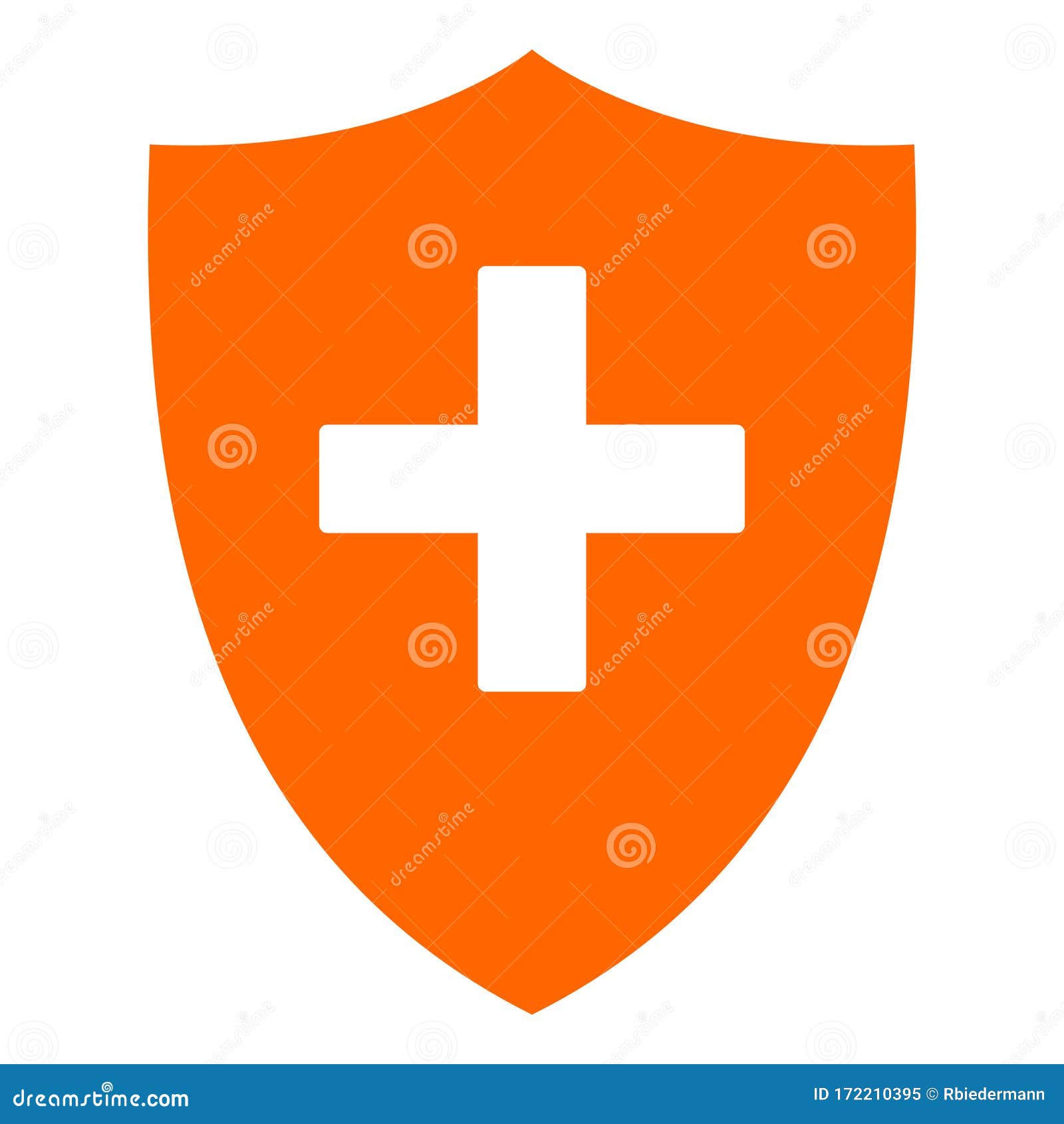 Plus and shield stock vector. Illustration of security - 172210395