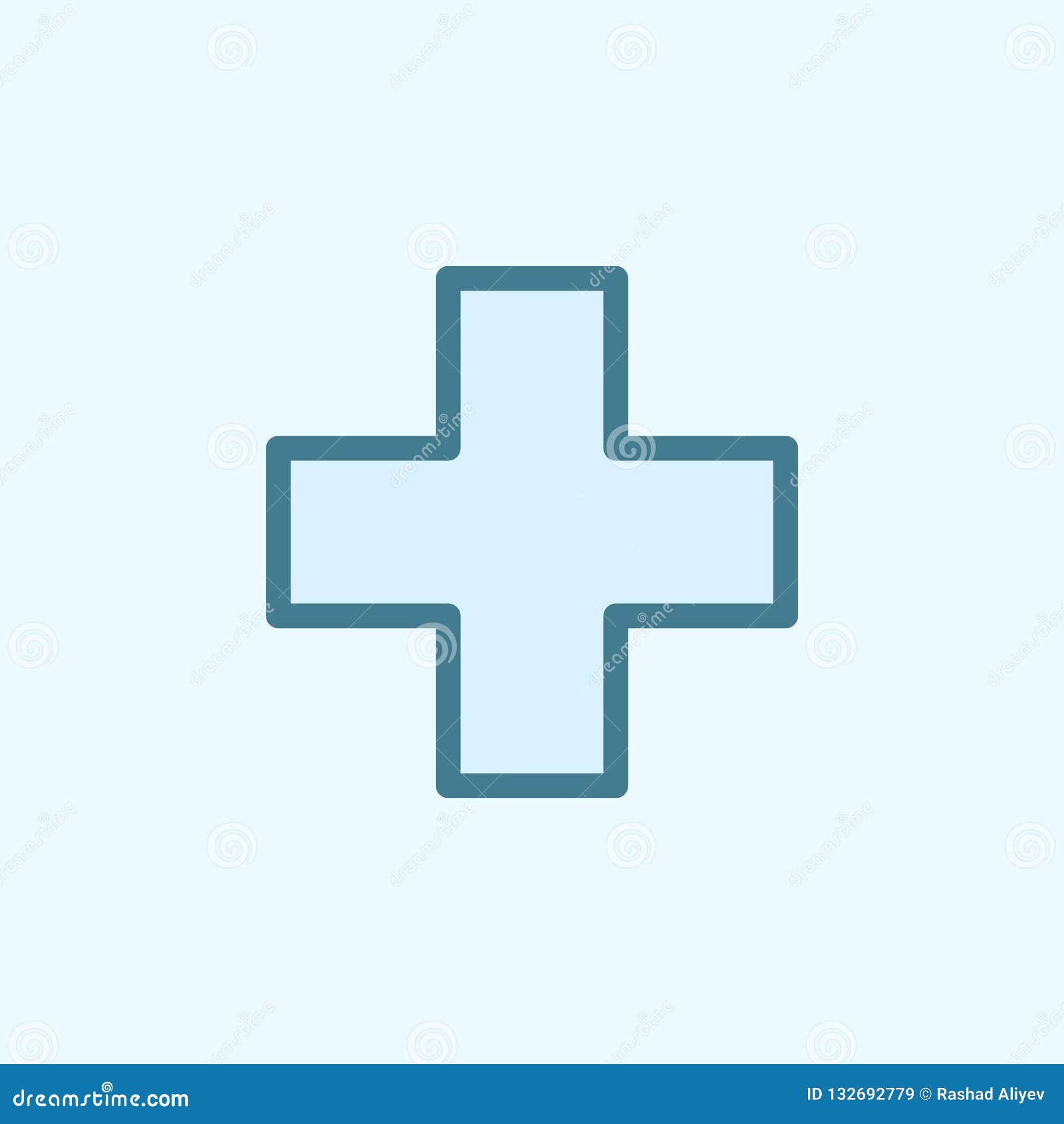 Plus Sign Field Outline Icon. Element of 2 Color Simple Icon. Thin Line ...