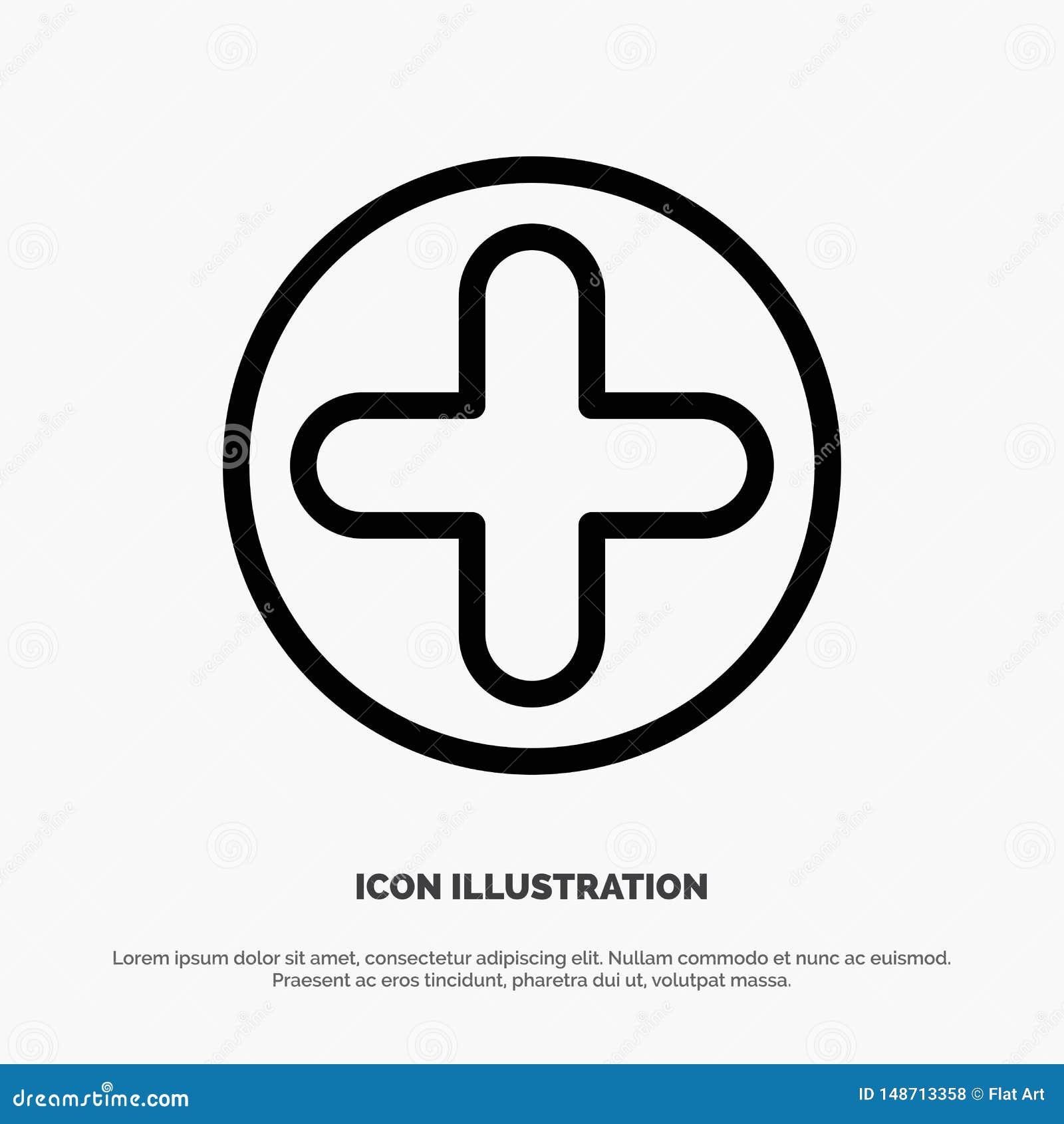 Plus, Sign, Hospital, Medical Line Icon Vector Stock Vector ...