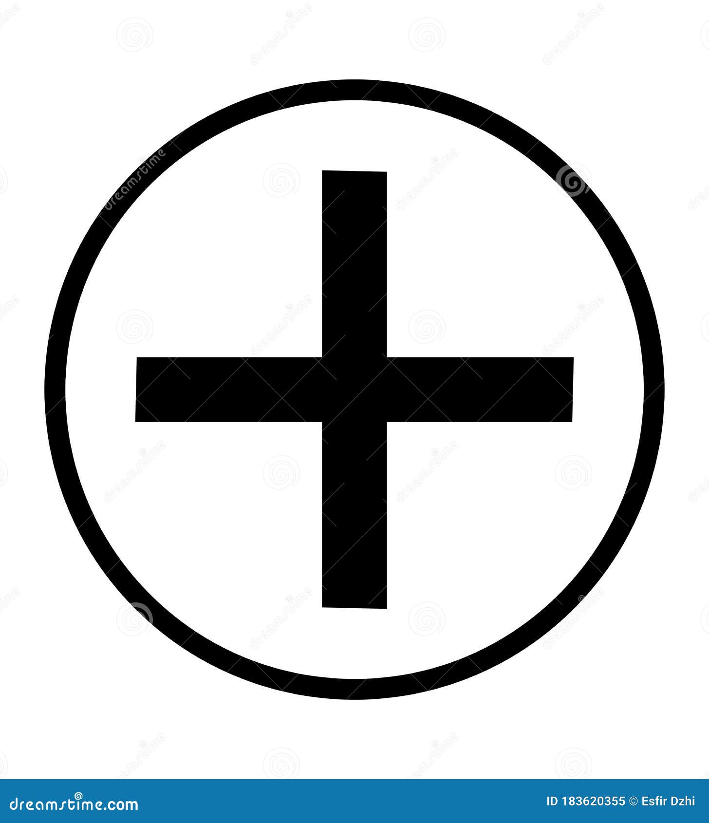 Plus Sign Isolated on White Vector Ilustration Stock Vector ...