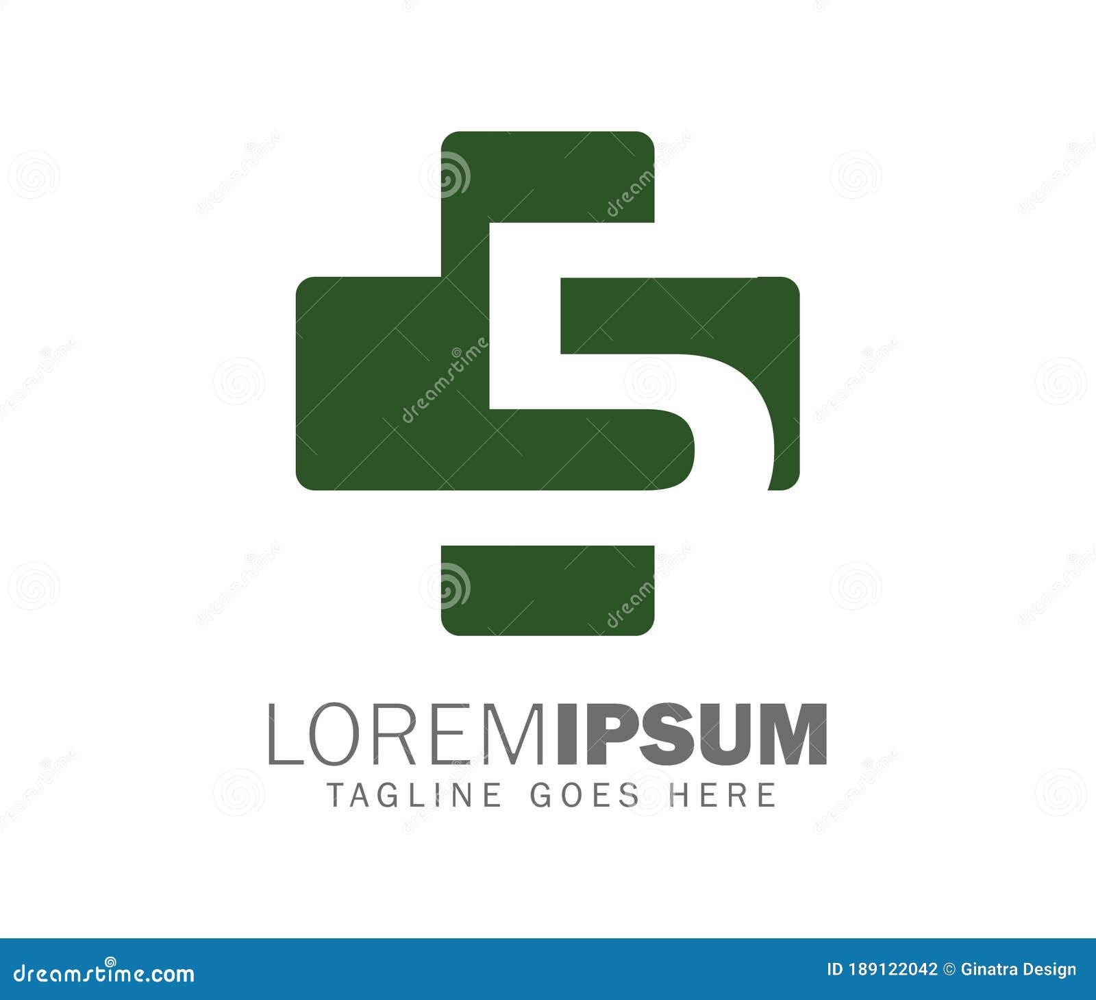 Plus Sign and Number 5 Logo Stock Vector - Illustration of letter ...