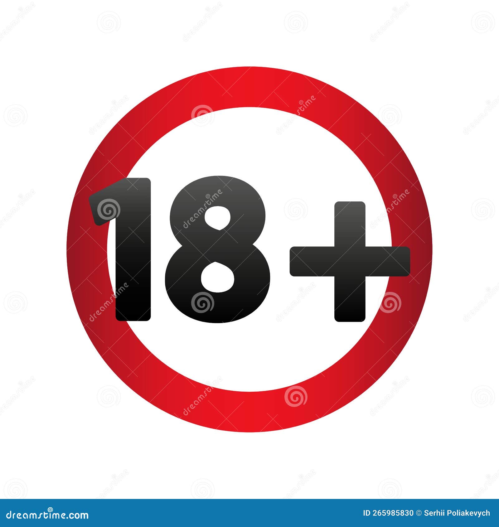 18 Plus Sign. Vector Illustration Stock Vector - Illustration of ...