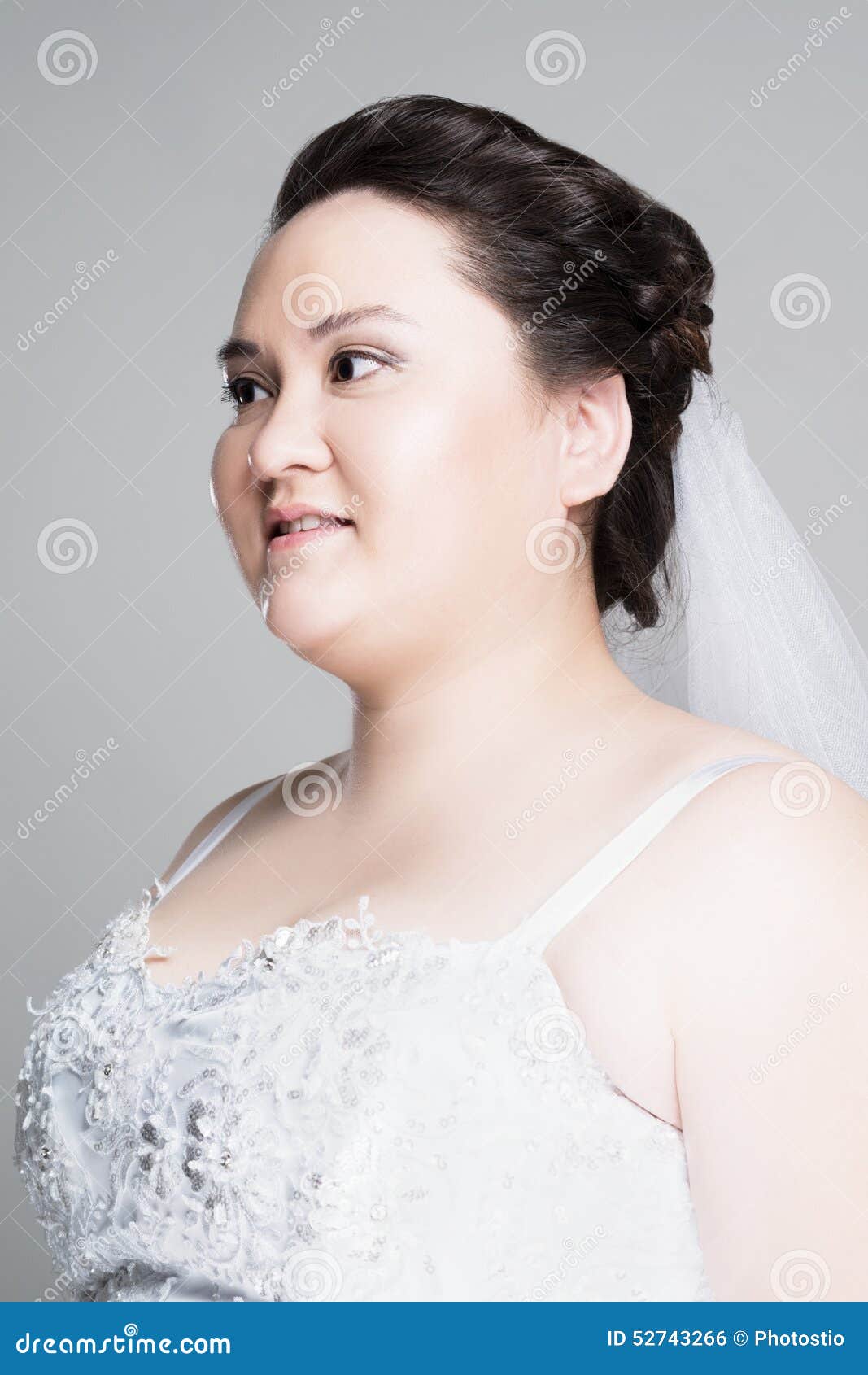 Plus size bride stock photo. Image of hairstyle, married - 52743266