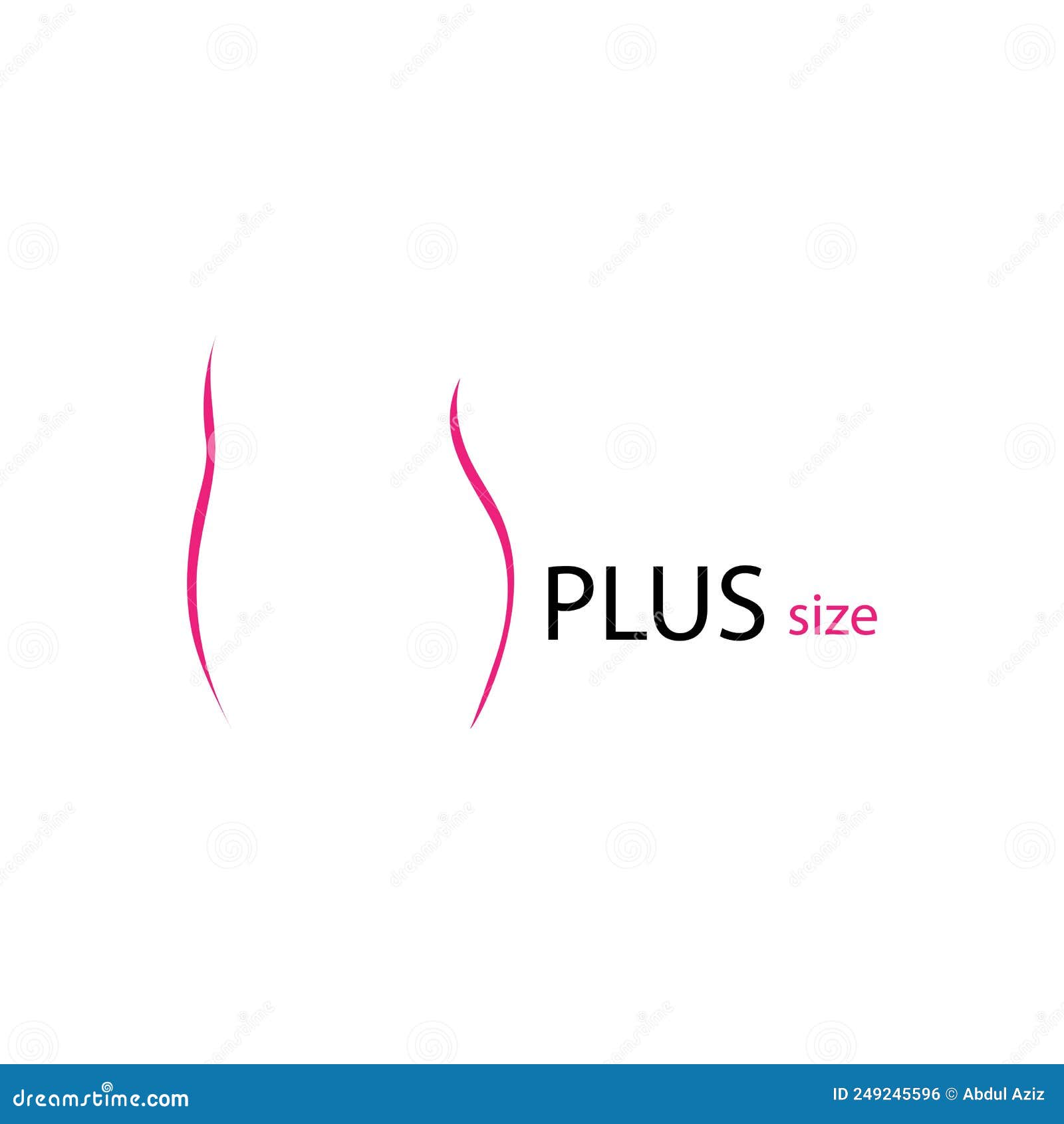 Plus Size Icon Logo Free Vector Stock Vector - Illustration of wide ...