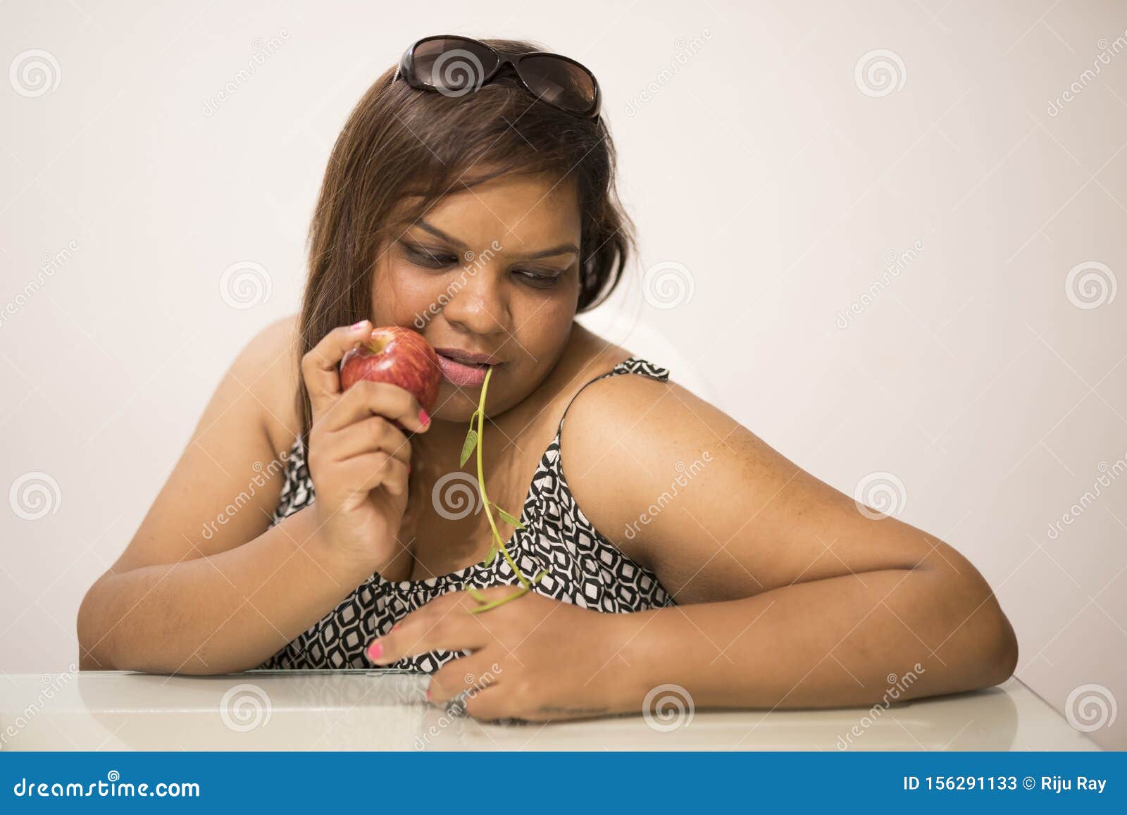 A Plus Size Model`s Gorgeous Pose Stock Image - Image of apple ...