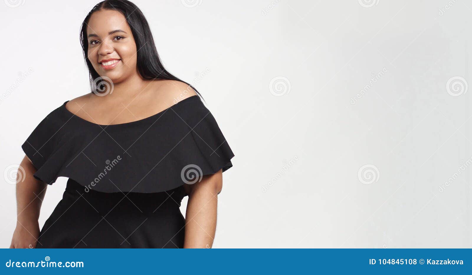 Plus Size Model in Studio Shoot Stock Photo - Image of attractive ...