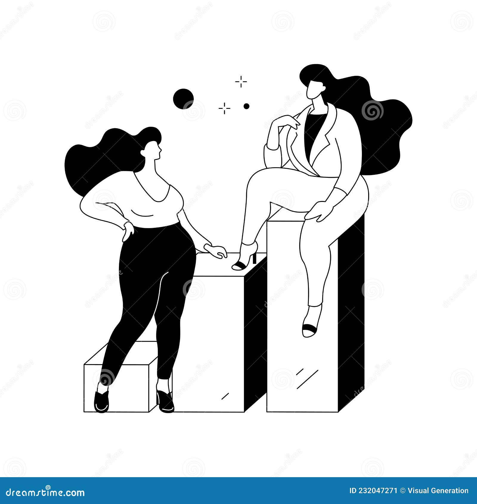 Plus Size Models Abstract Concept Vector Illustration. Stock Vector ...