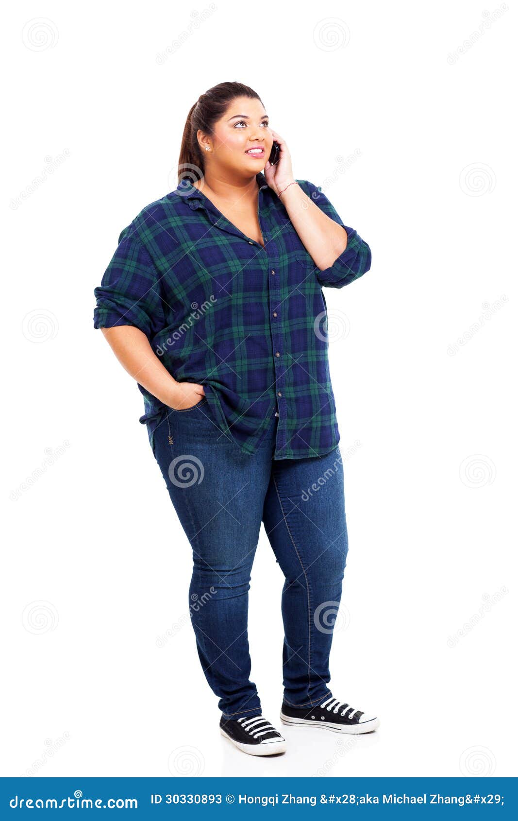 Plus size woman phone stock image. Image of plus, cell - 30330893