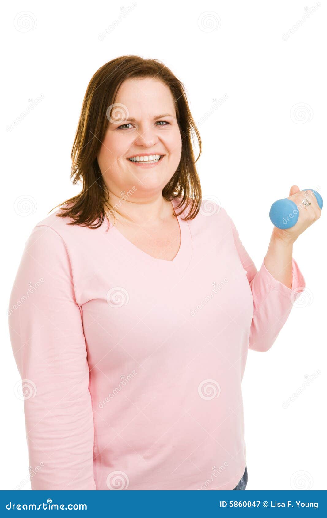 Plus Sized Workout stock image. Image of dumbells, pretty - 5860047