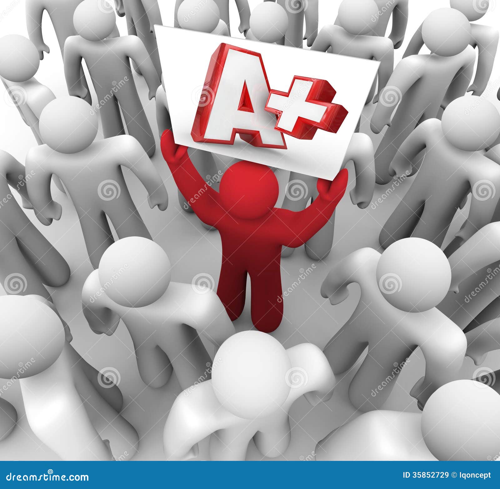 A Plus Student Holding Sign Grade Result Top Performer Stock ...