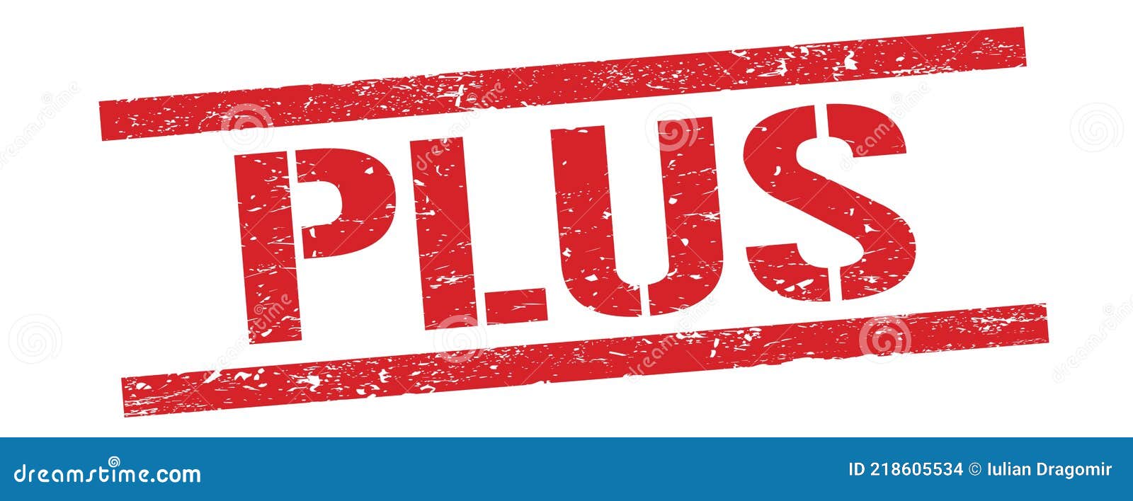 PLUS Text on Red Vintage Lines Stamp Stock Illustration - Illustration ...