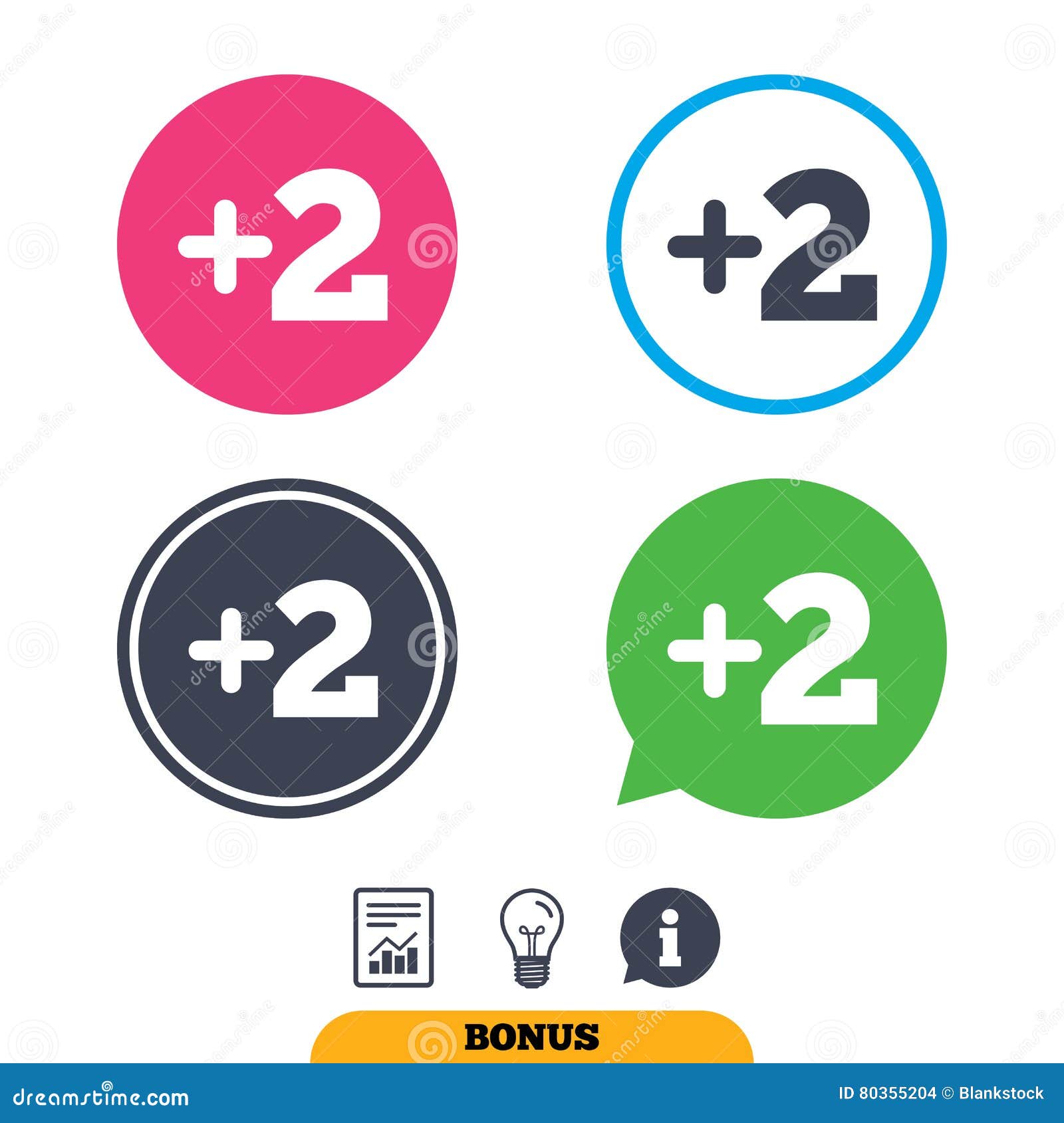 Plus Two Sign. Add Two Symbol Stock Vector - Illustration of badge ...