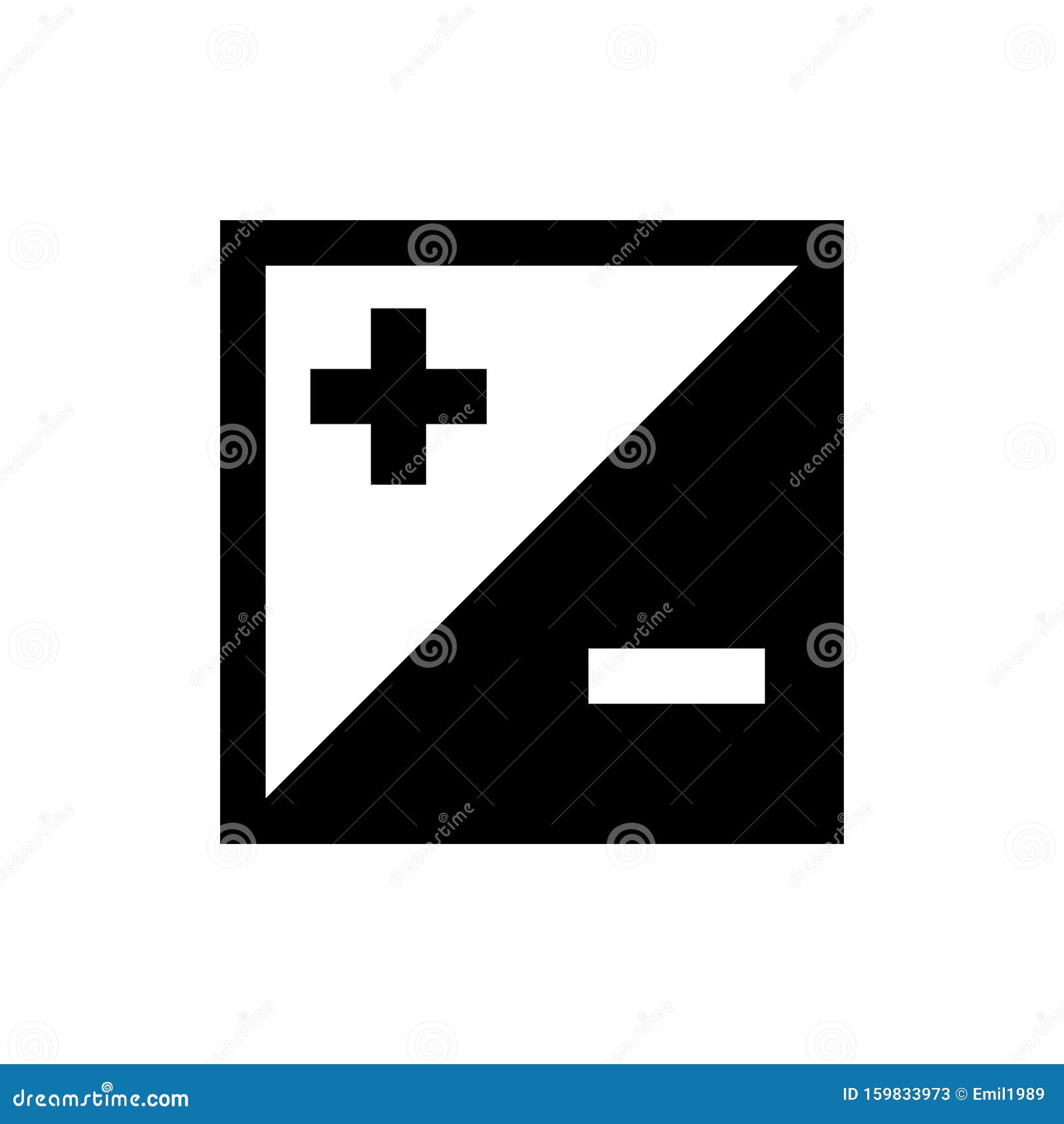 Plus- Und Minuszeichen Einfaches Design Vektor Abbildung - Illustration ...