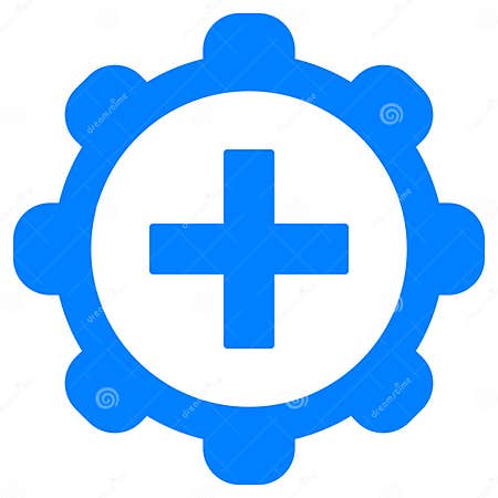 Plus and wheel stock vector. Illustration of settings - 254685963