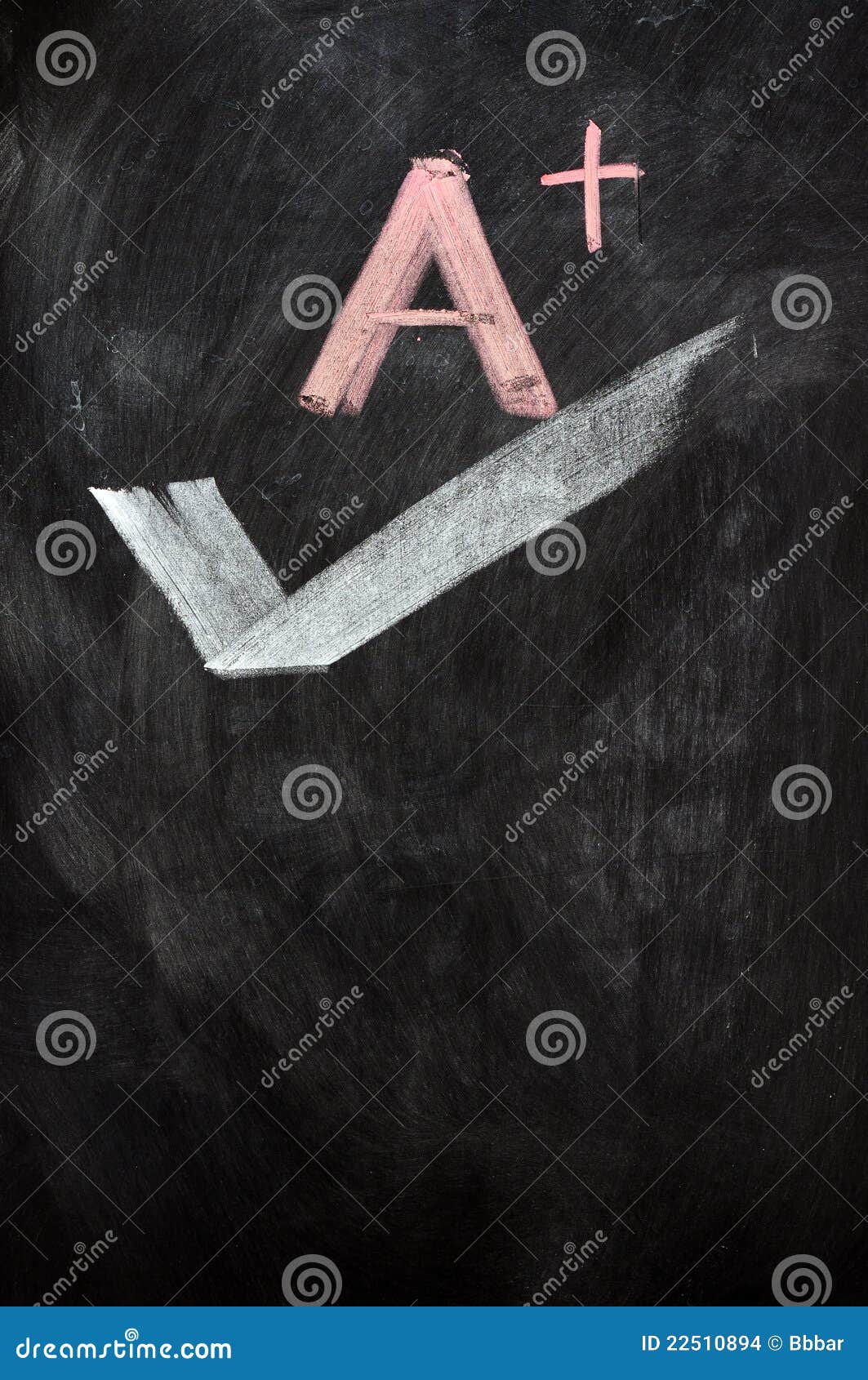 A Plus Written on a Blackboard Stock Photo - Image of curvy, mail: 22510894