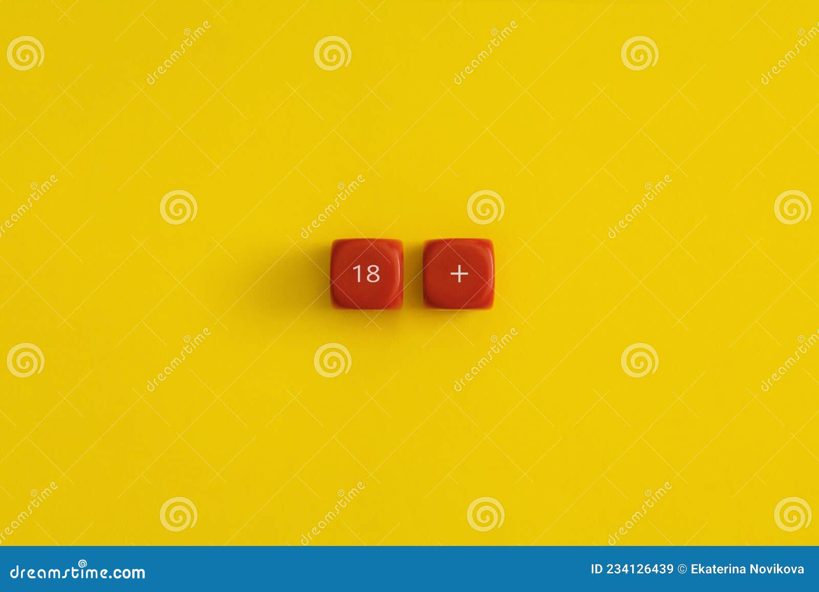 18 Plus Years on a Red Cubes Stock Image - Image of prohibition, symbol ...