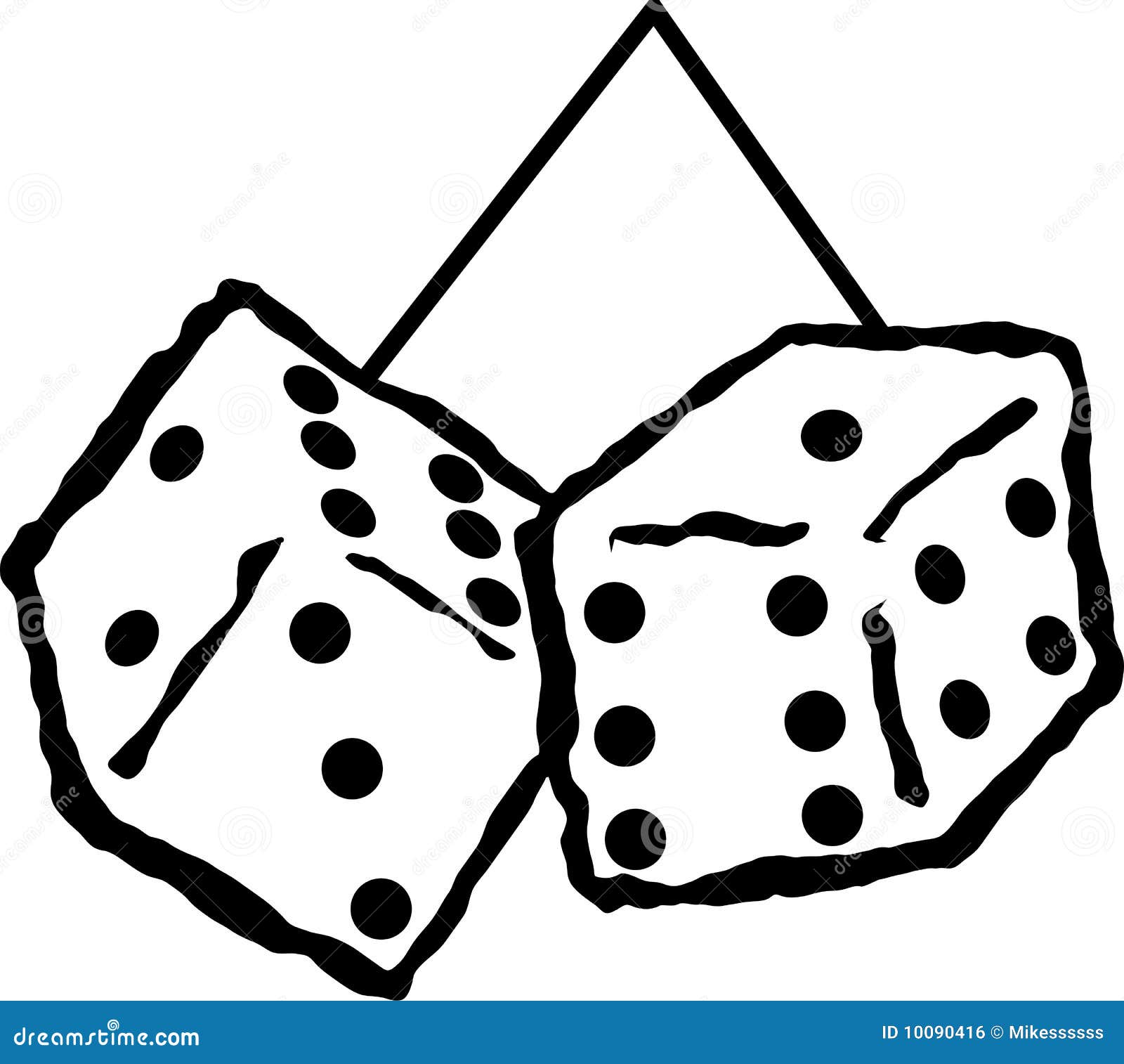 Plush Hanging Dices Vector Illustration Stock Vector - Illustration of ...