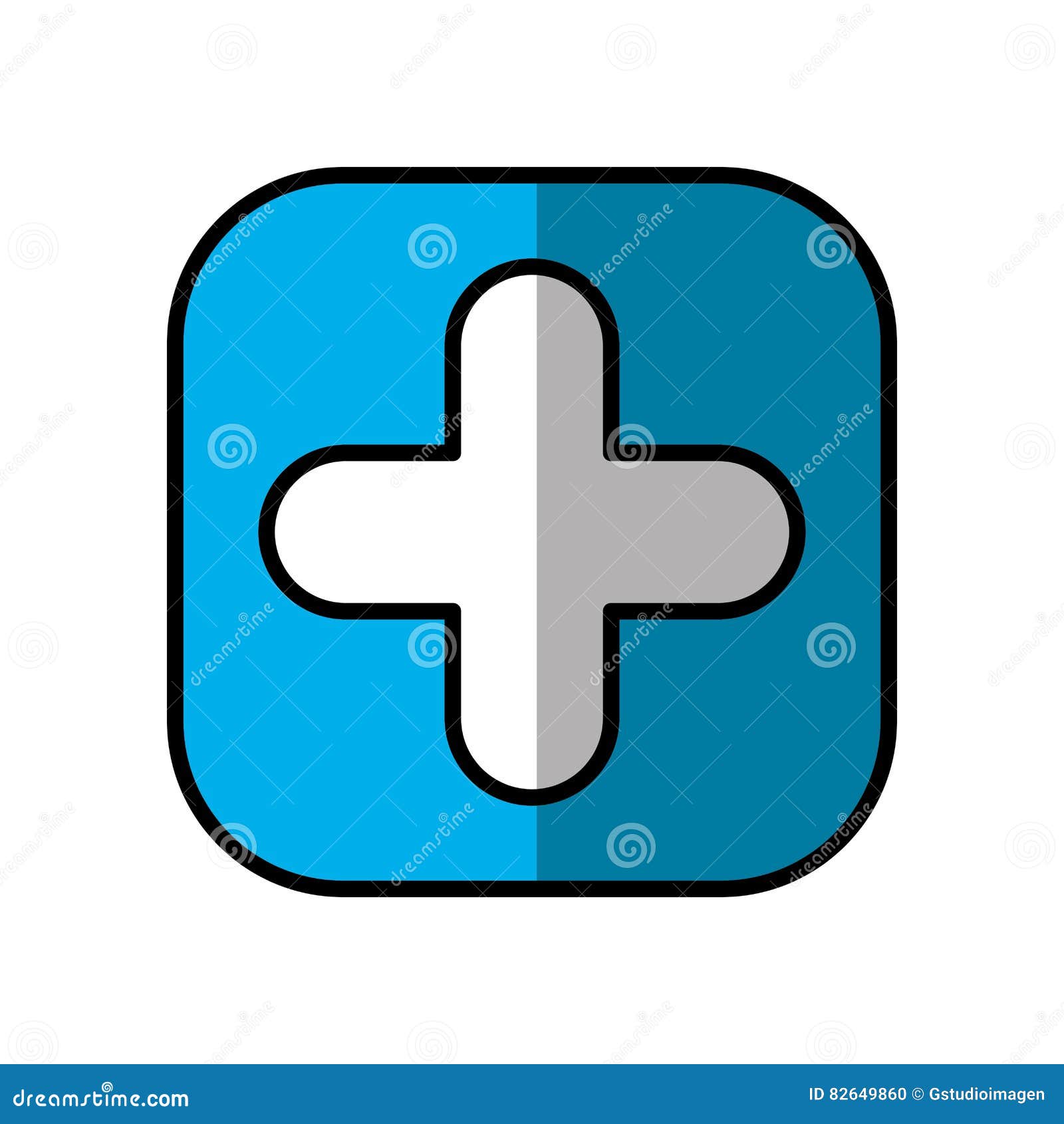 Pluss Button Symbol Isolated Icon Stock Illustration - Illustration of ...