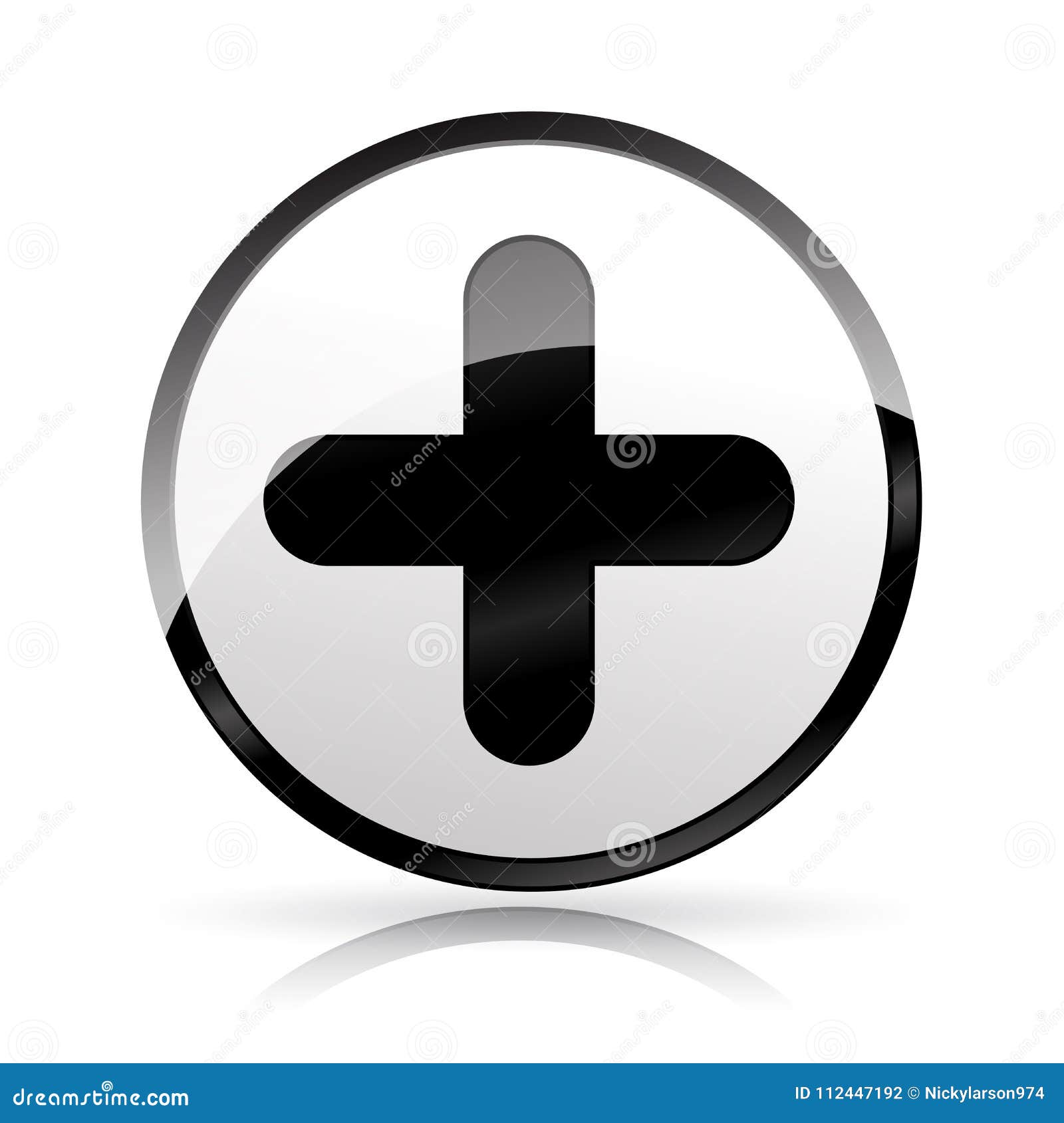 Plustekenpictogram Op Witte Achtergrond Vector Illustratie ...