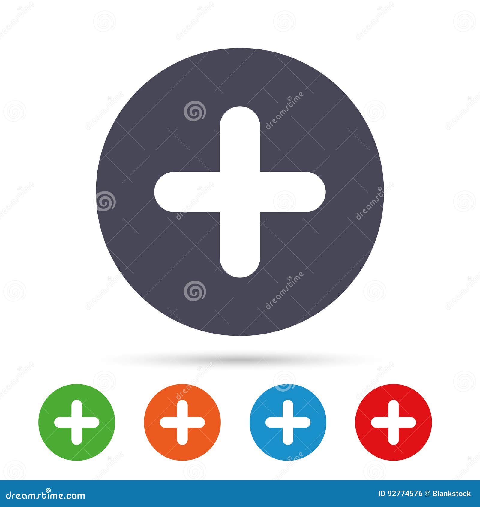 Plustekenpictogram Positief Symbool Vector Illustratie - Illustration ...