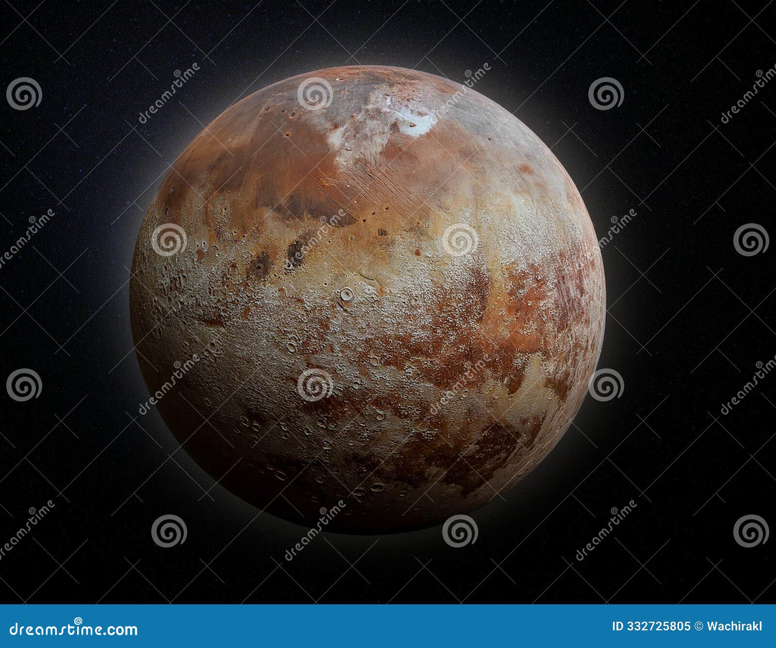 Pluto, A Dwarf Planet In The Kuiper Belt, Is Depicted With A Charming ...