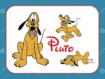 Pluto Disney Cartoon Illustration Vector Editorial Set Editorial Stock ...