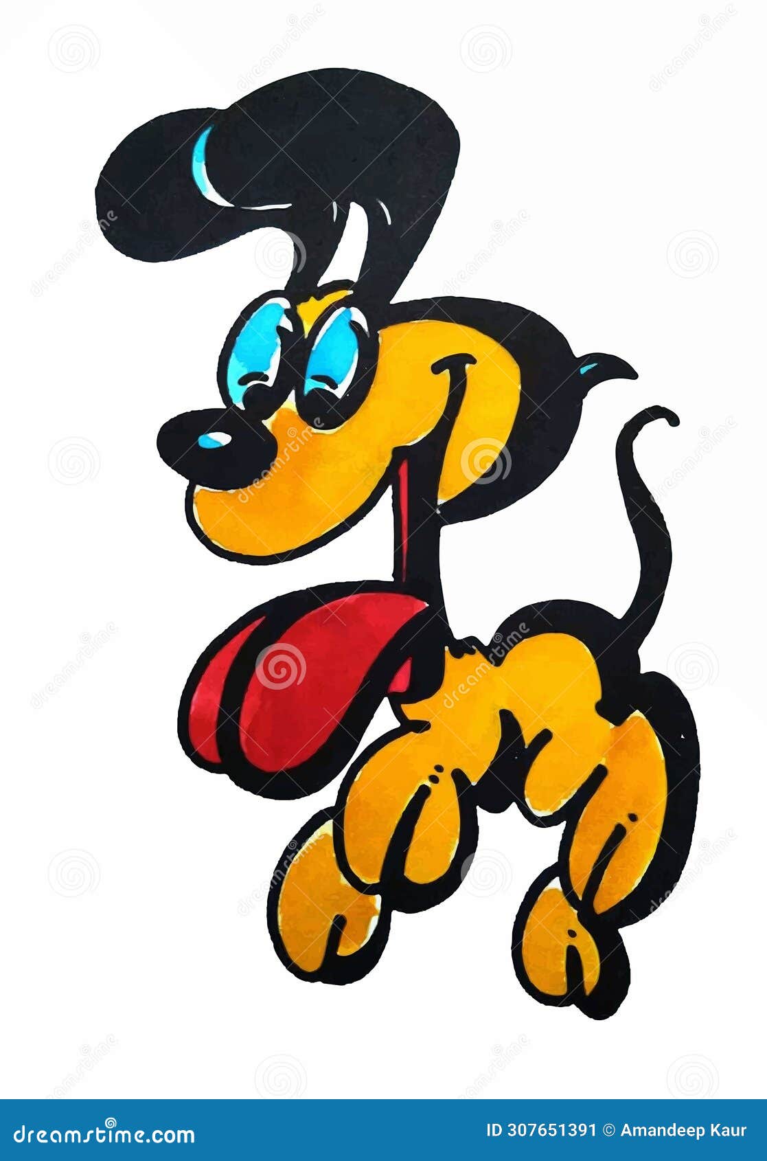 Pluto Dog Cartoon Character for Print Stock Vector - Illustration of ...