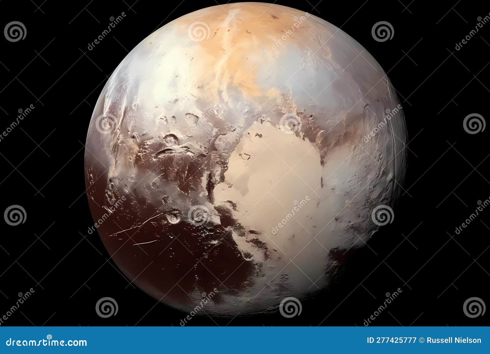 Dwarf Planet Pluto (Generative AI) Stock Illustration - Illustration of ...